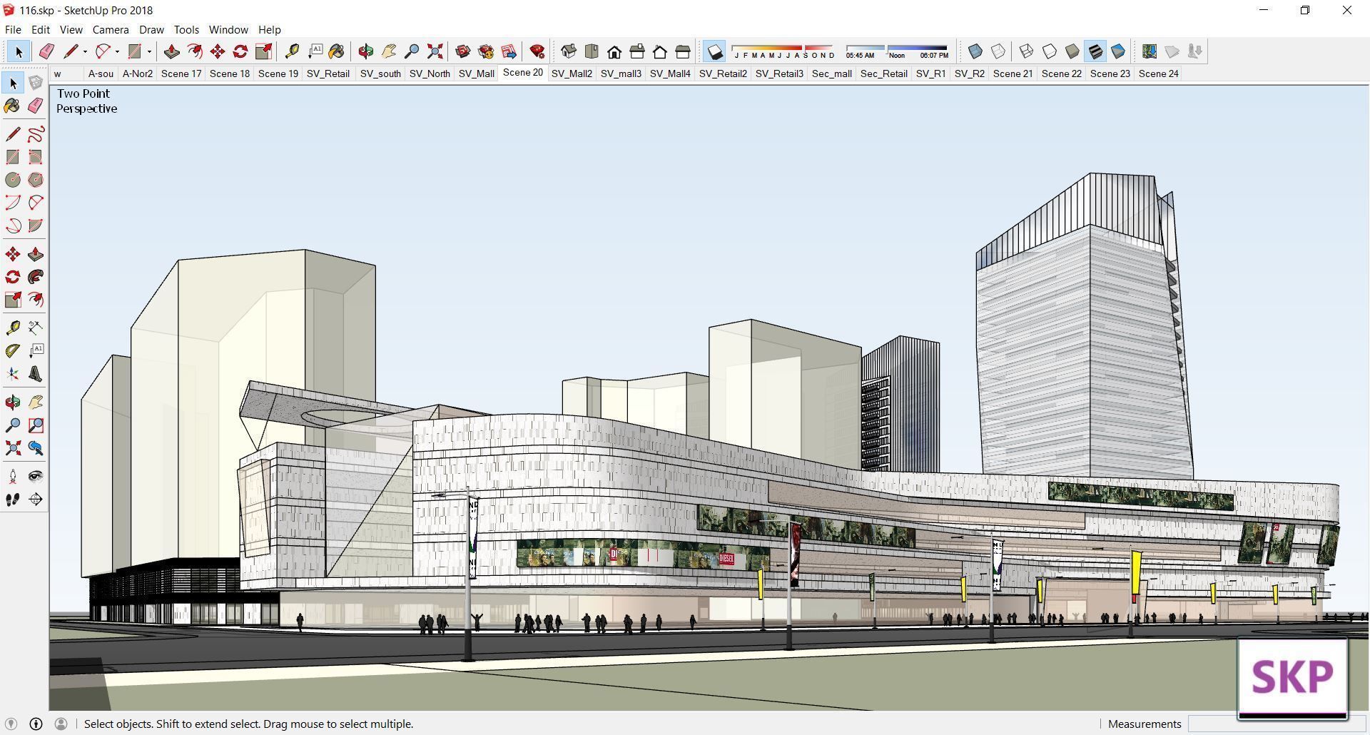 Sketchup Commercial Complex 116 3D model | CGTrader