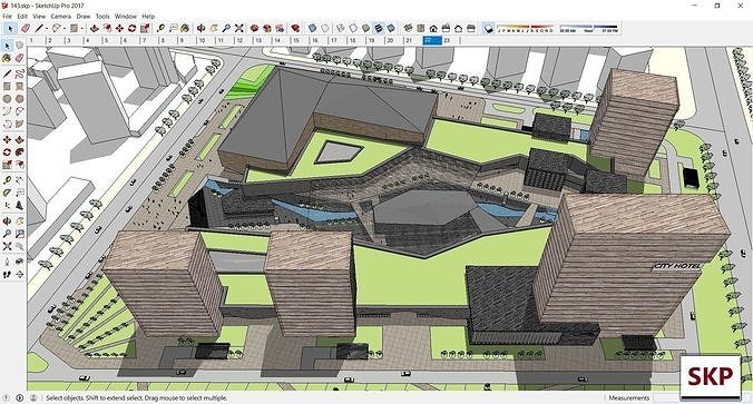 Sketchup Commercial Complex 143 3D model | CGTrader