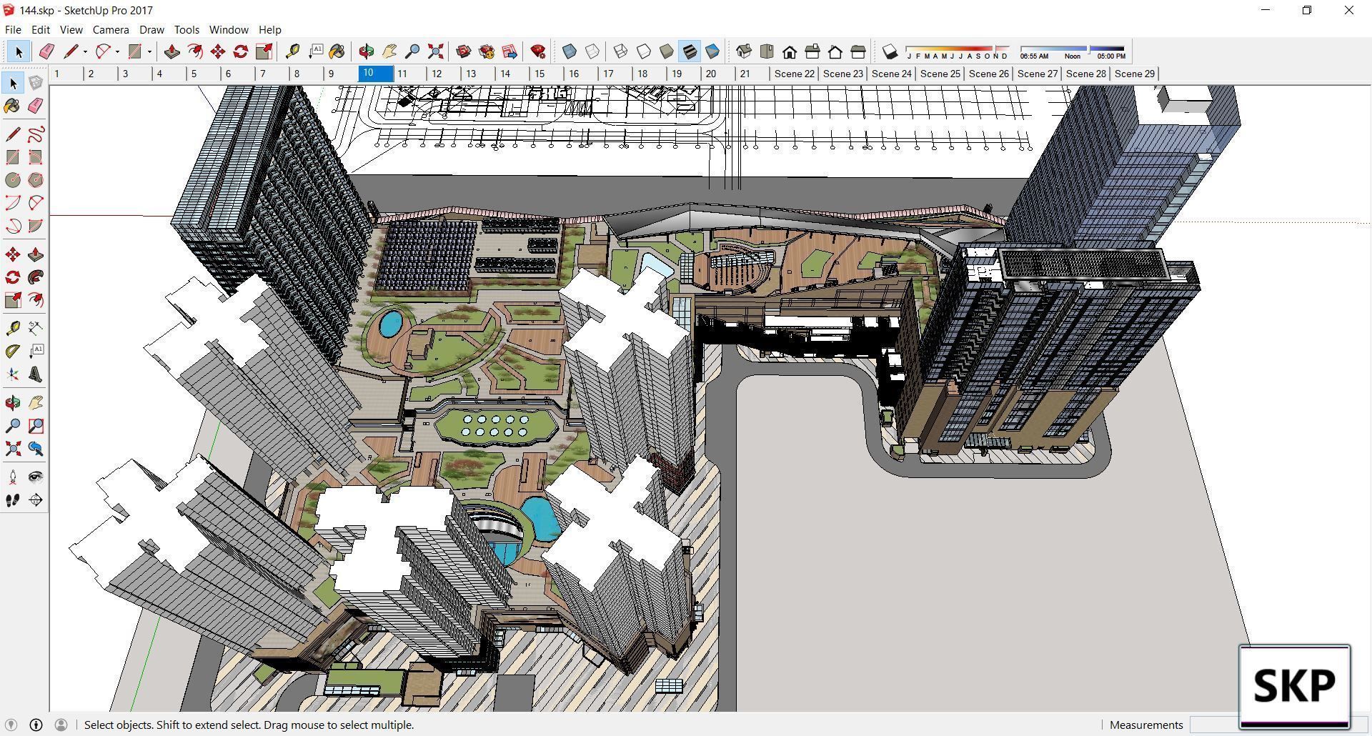 Sketchup Commercial Complex 144 3D model | CGTrader