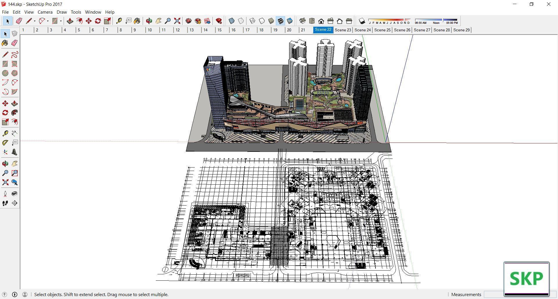 Sketchup Commercial Complex 144 3D model | CGTrader