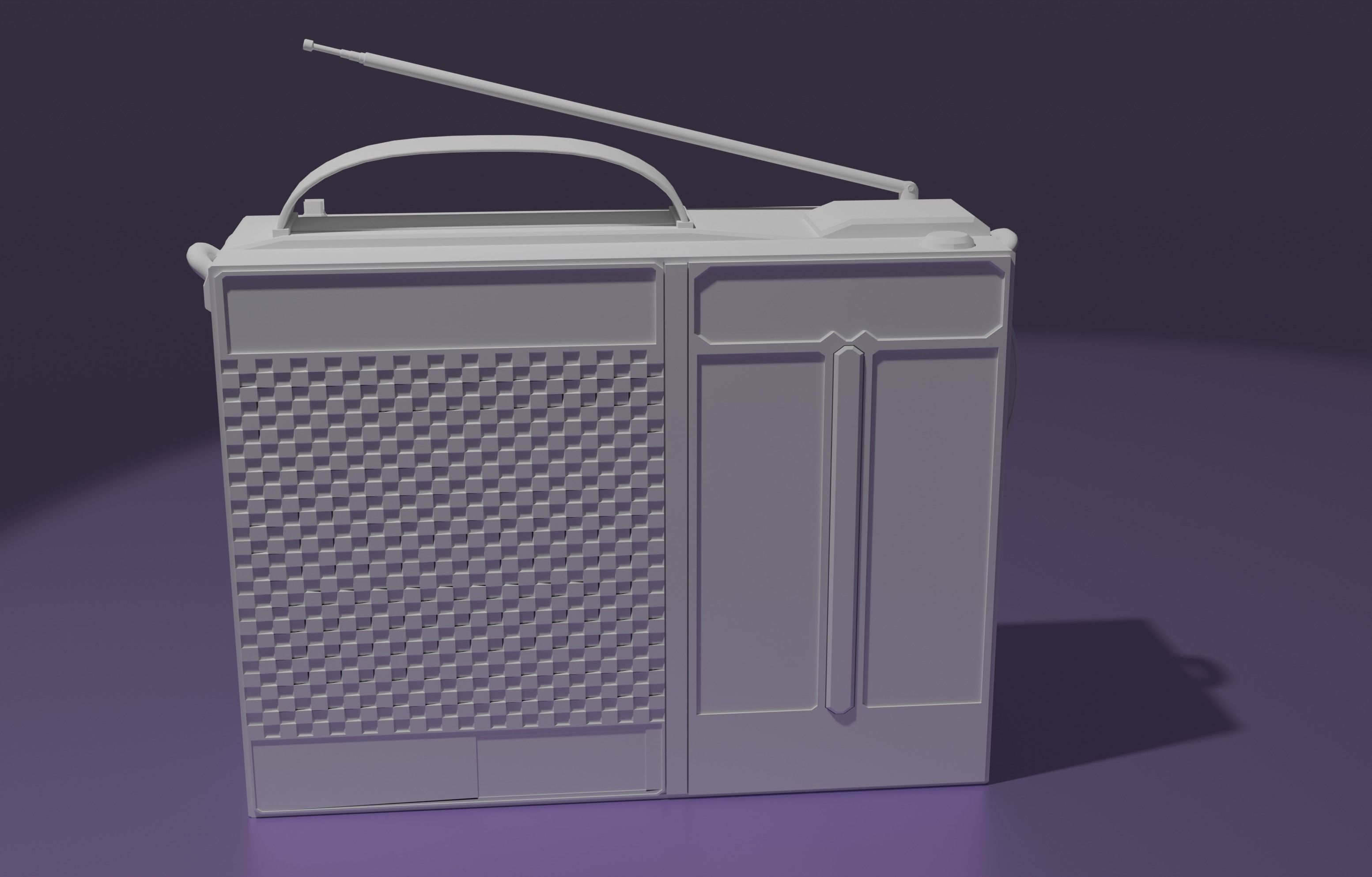 Low poly no texture radio 3D model | CGTrader