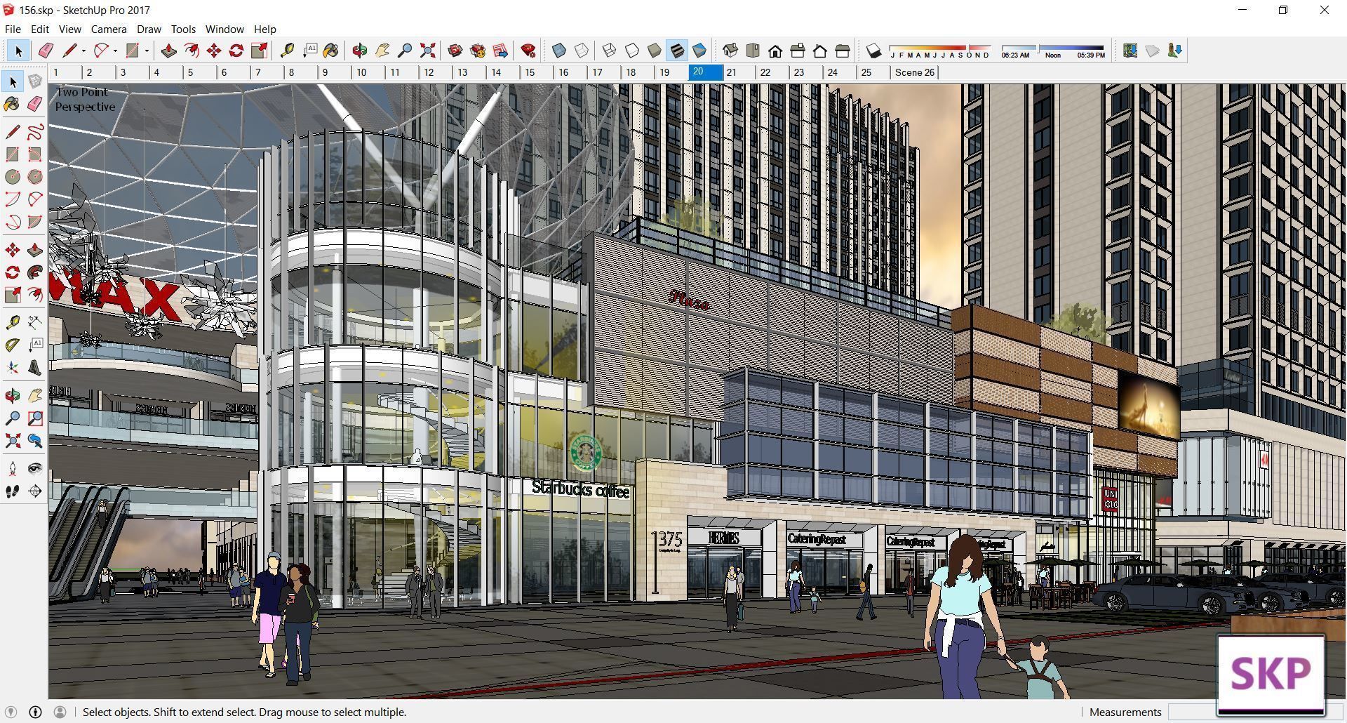 Sketchup Commercial Complex 156 3D model | CGTrader