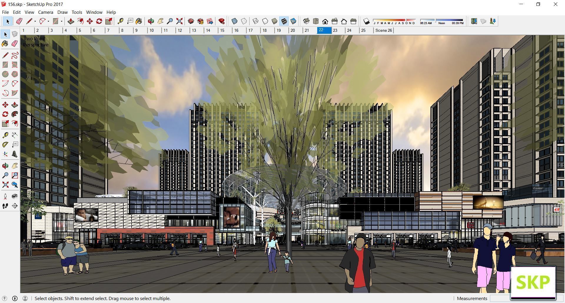 Sketchup Commercial Complex 156 3D model | CGTrader