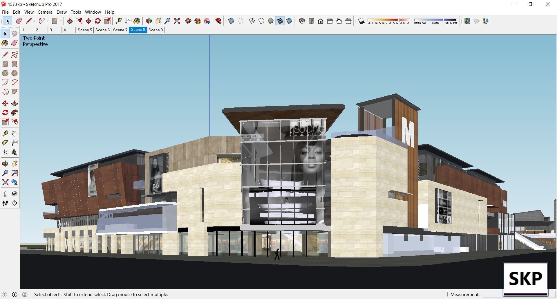 Sketchup Commercial Complex 157 3D model | CGTrader