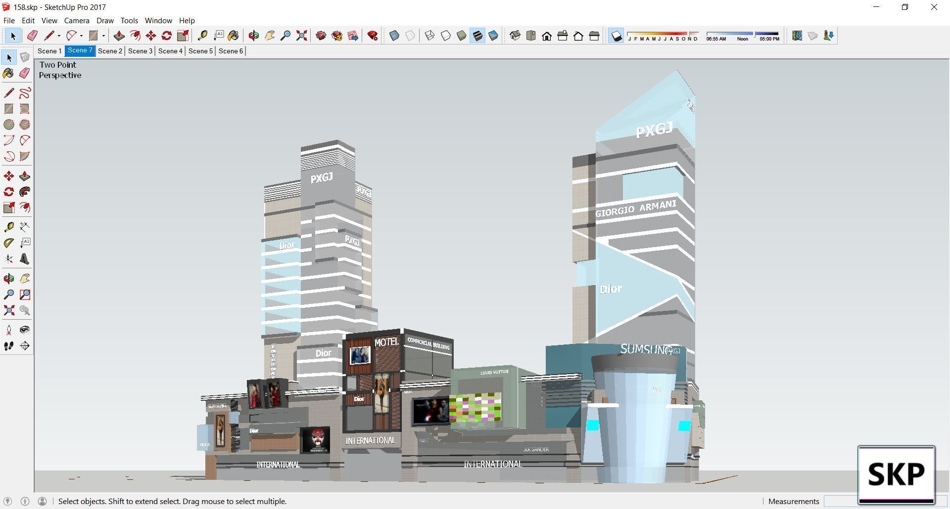 Sketchup Commercial Complex 158 3D model | CGTrader