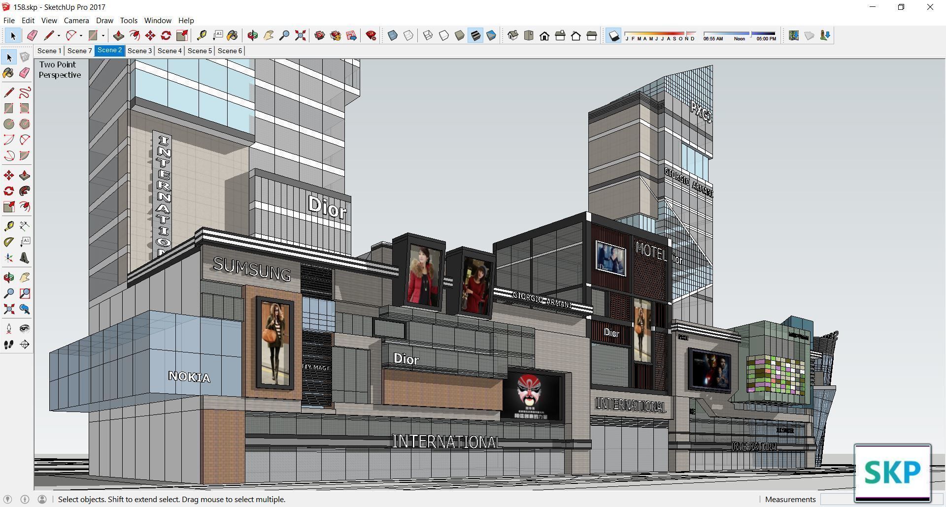Sketchup Commercial Complex 158 3D model | CGTrader