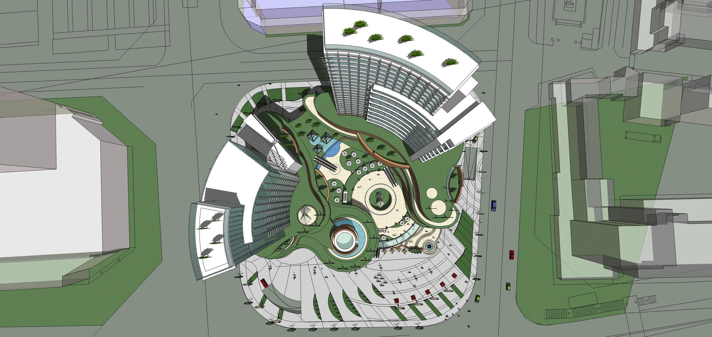 Sketchup Commercial Complex 185 3D model | CGTrader