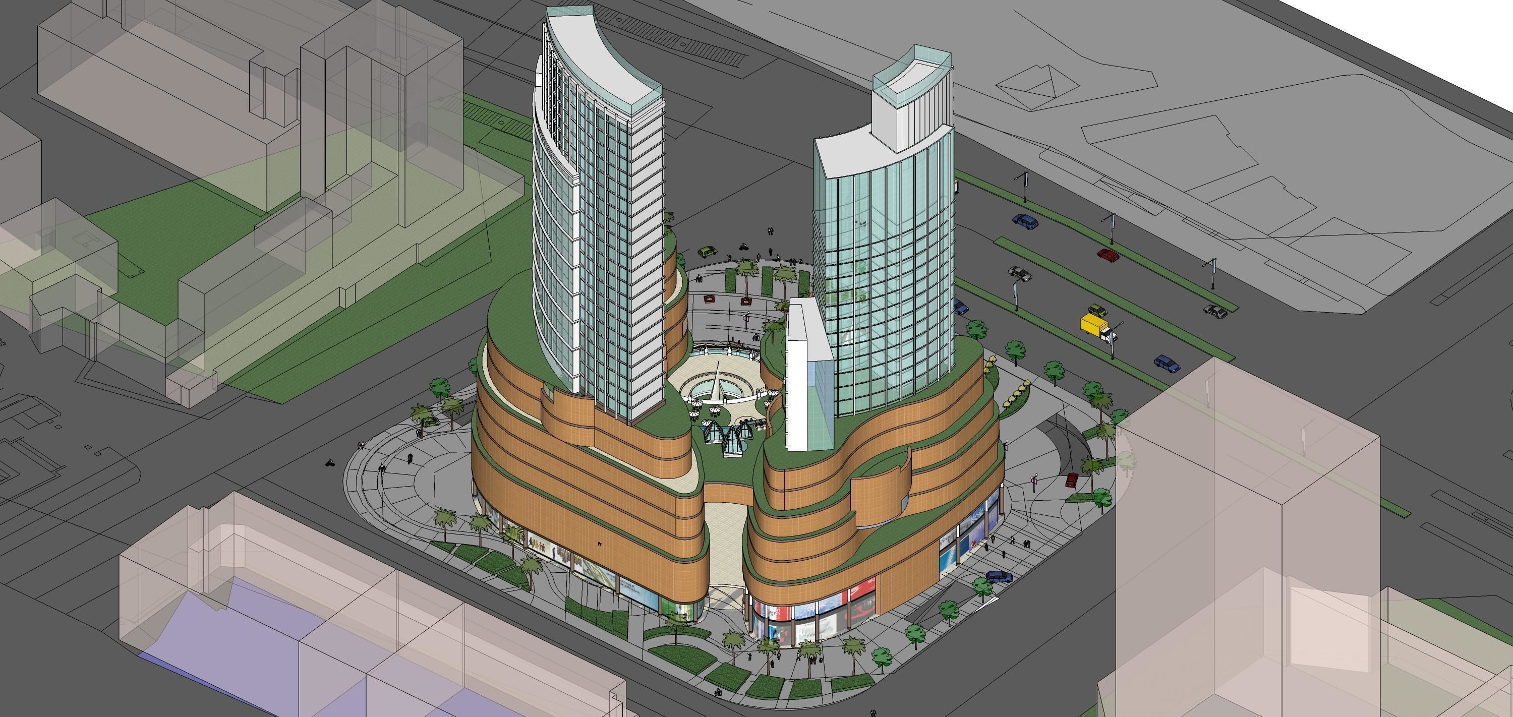Sketchup Commercial Complex 185 3D model | CGTrader