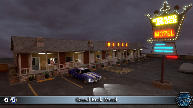 3D model Grand Rock Motel VR / AR / low-poly | CGTrader