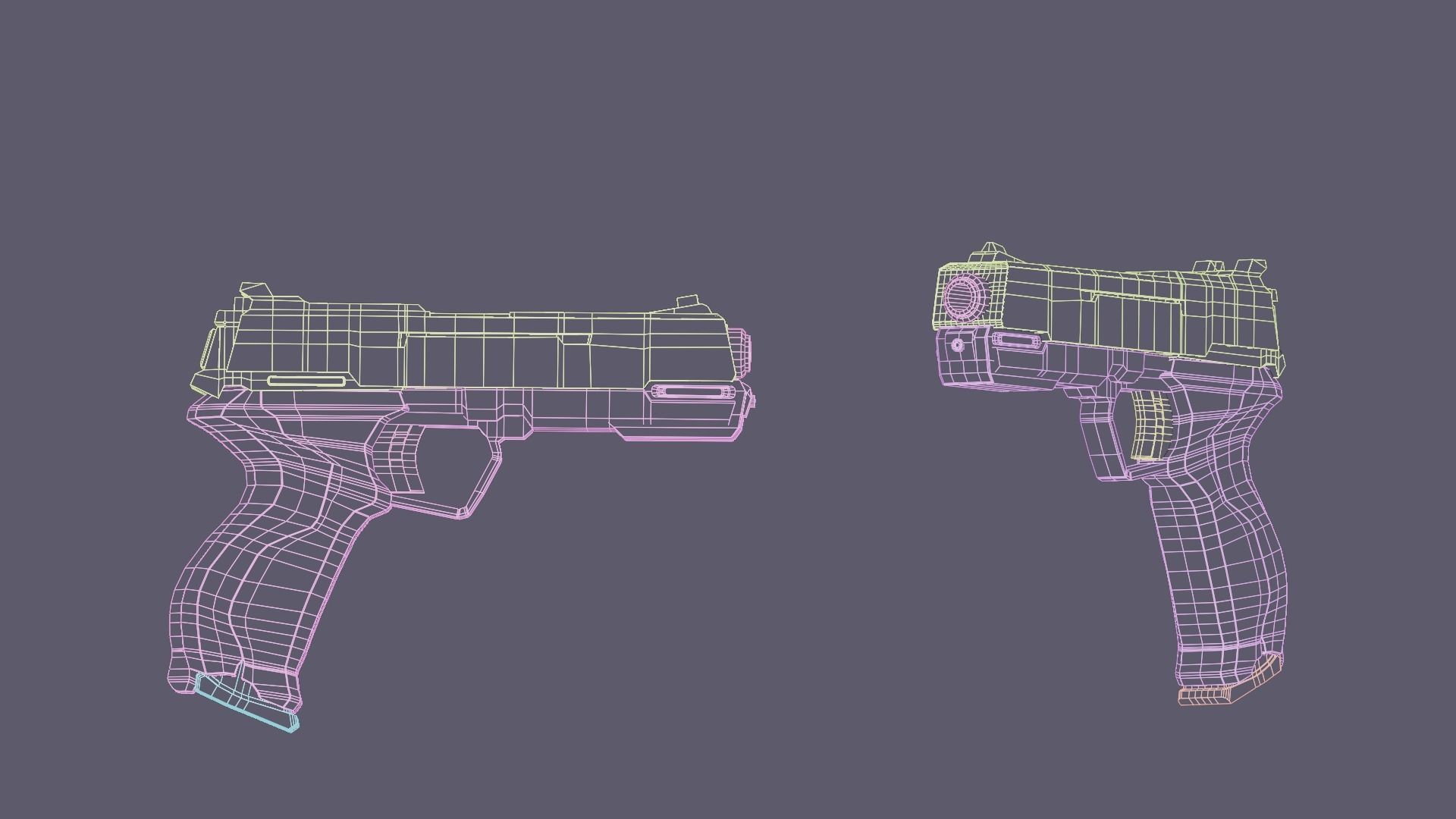 3D model sci-fi stylized firearm VR / AR / low-poly | CGTrader