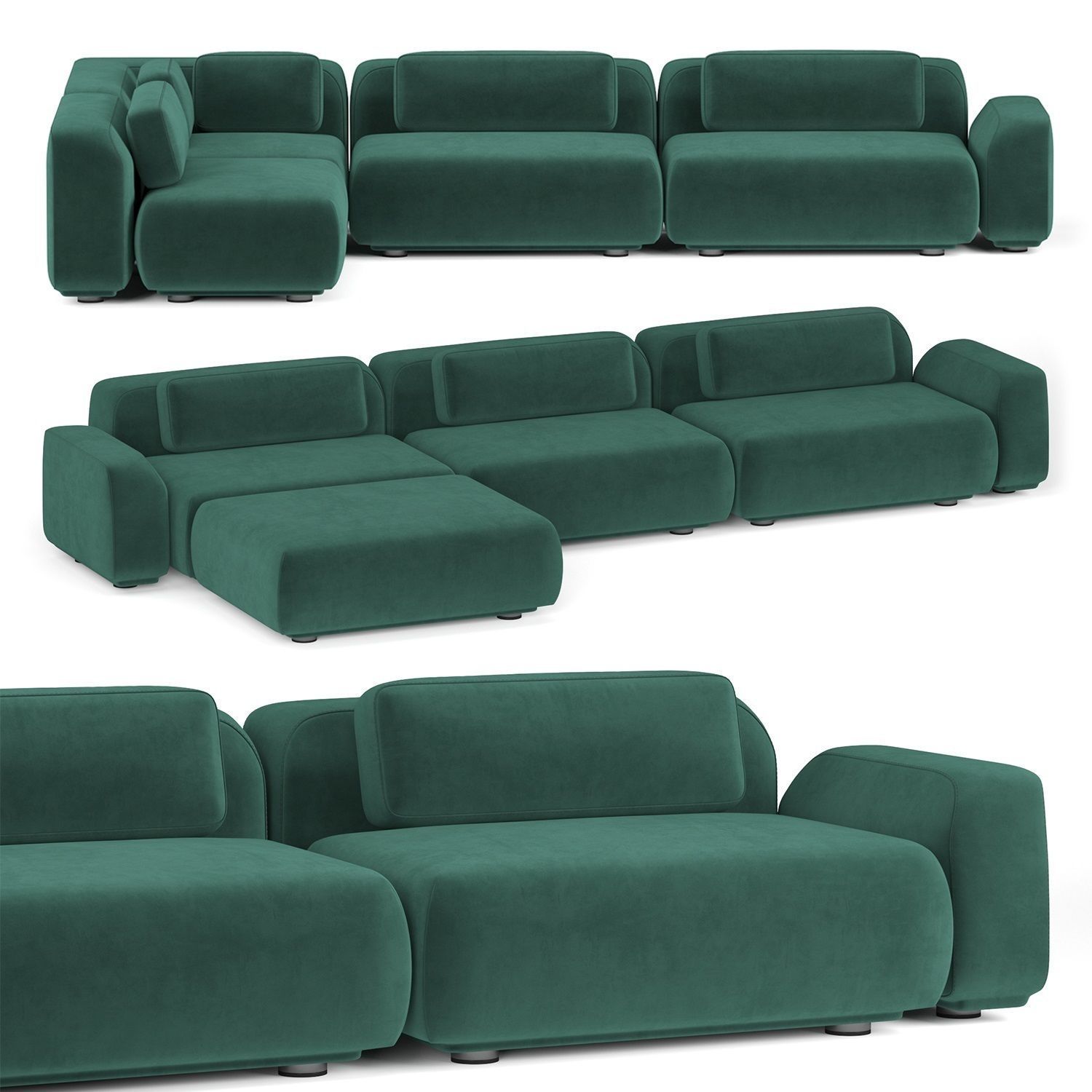 Rove Concepts Boden Sofa Sectional 3D model | CGTrader