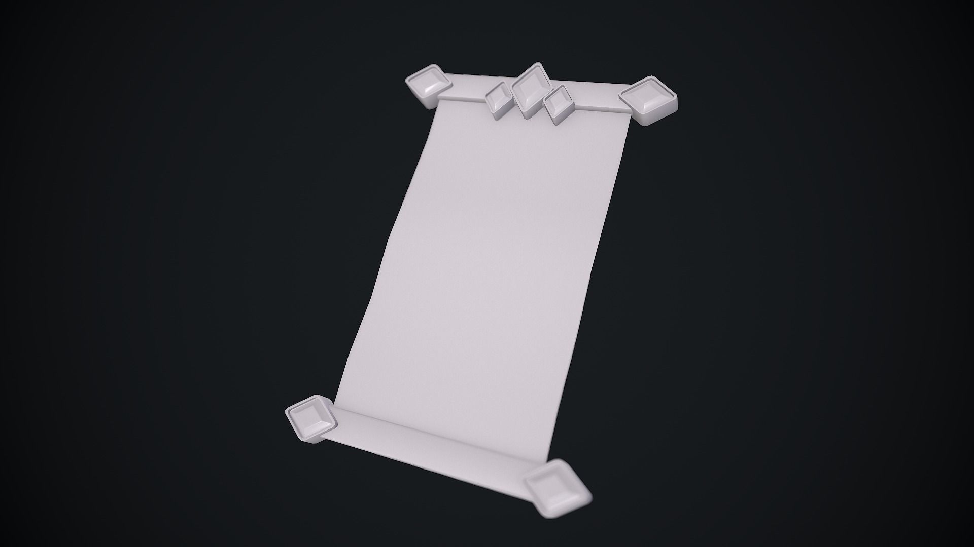 3D model Stylized Paper Scroll Low-poly 3D model VR / AR / low-poly ...