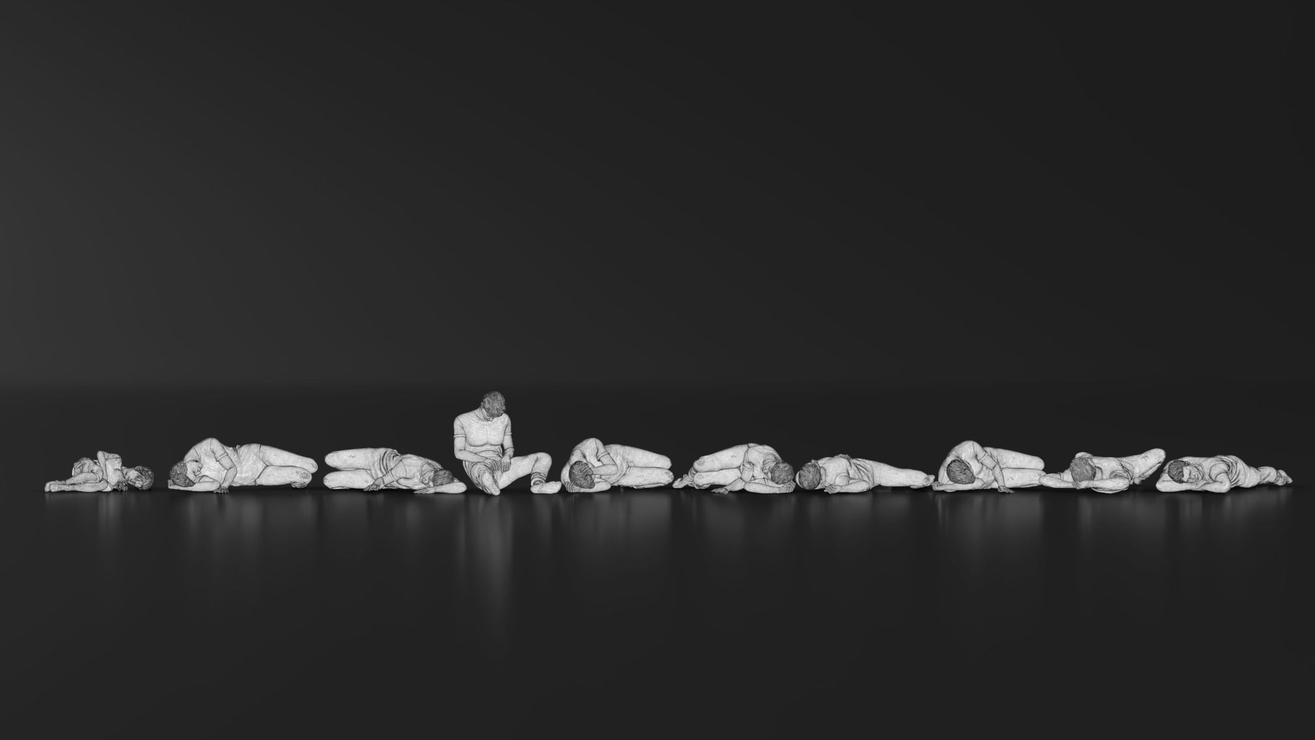 HD People 08 Relax 3D model 3D printable | CGTrader