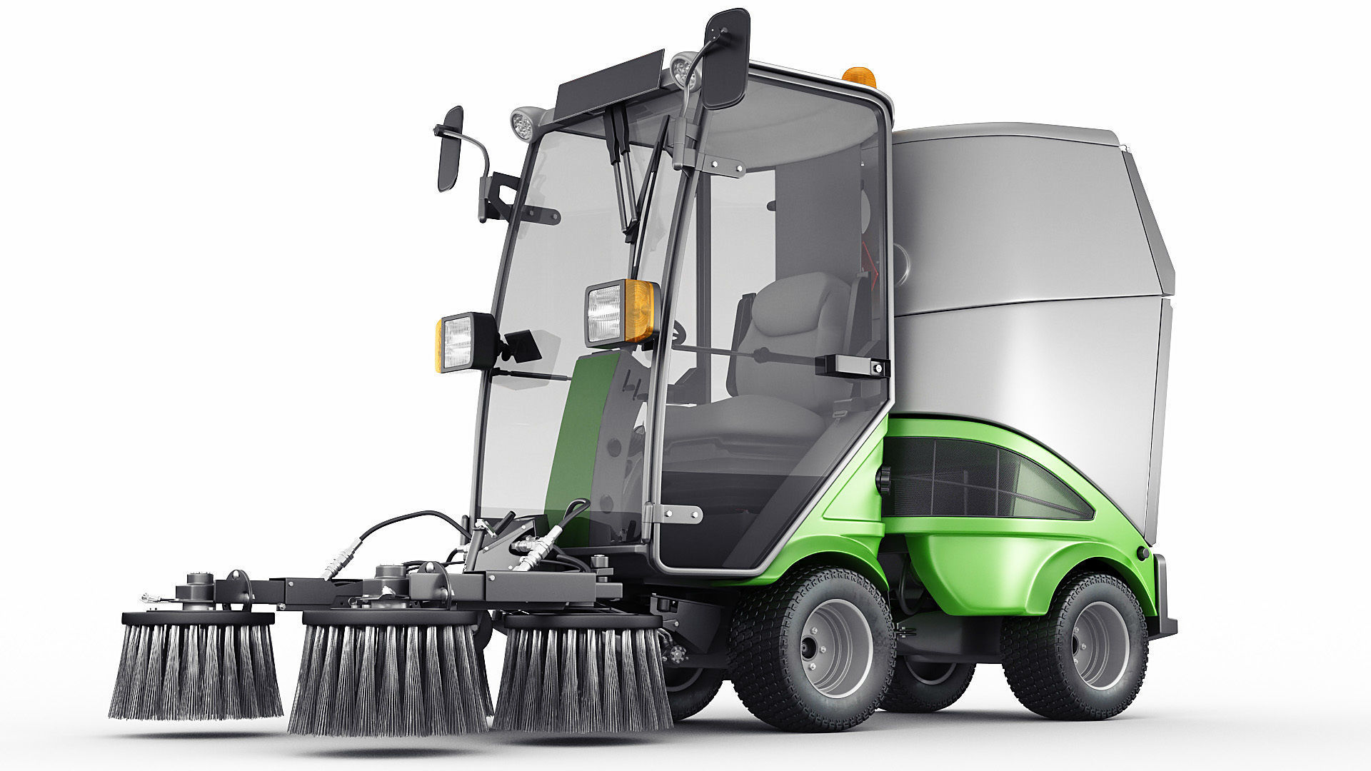Compact Street Sweeper 3D model | CGTrader