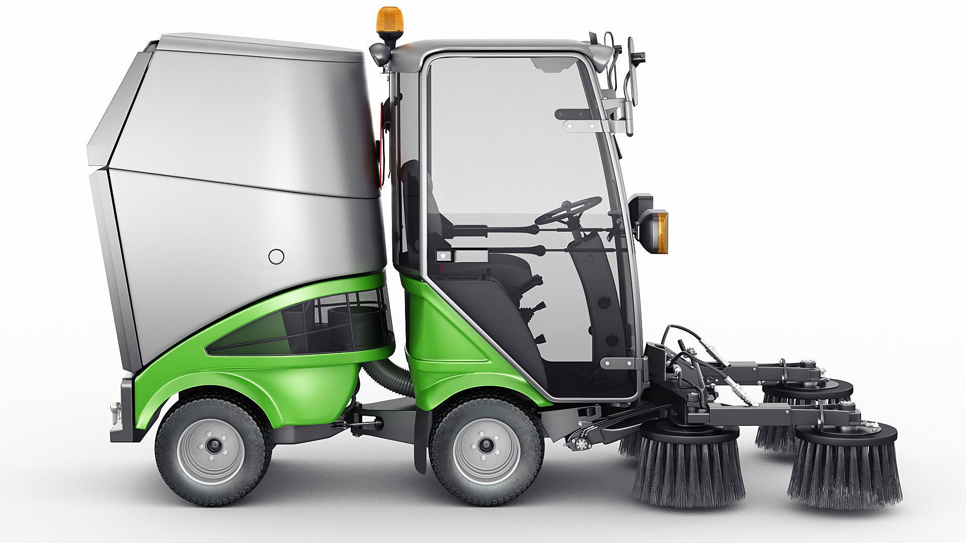 Compact Street Sweeper 3D model | CGTrader