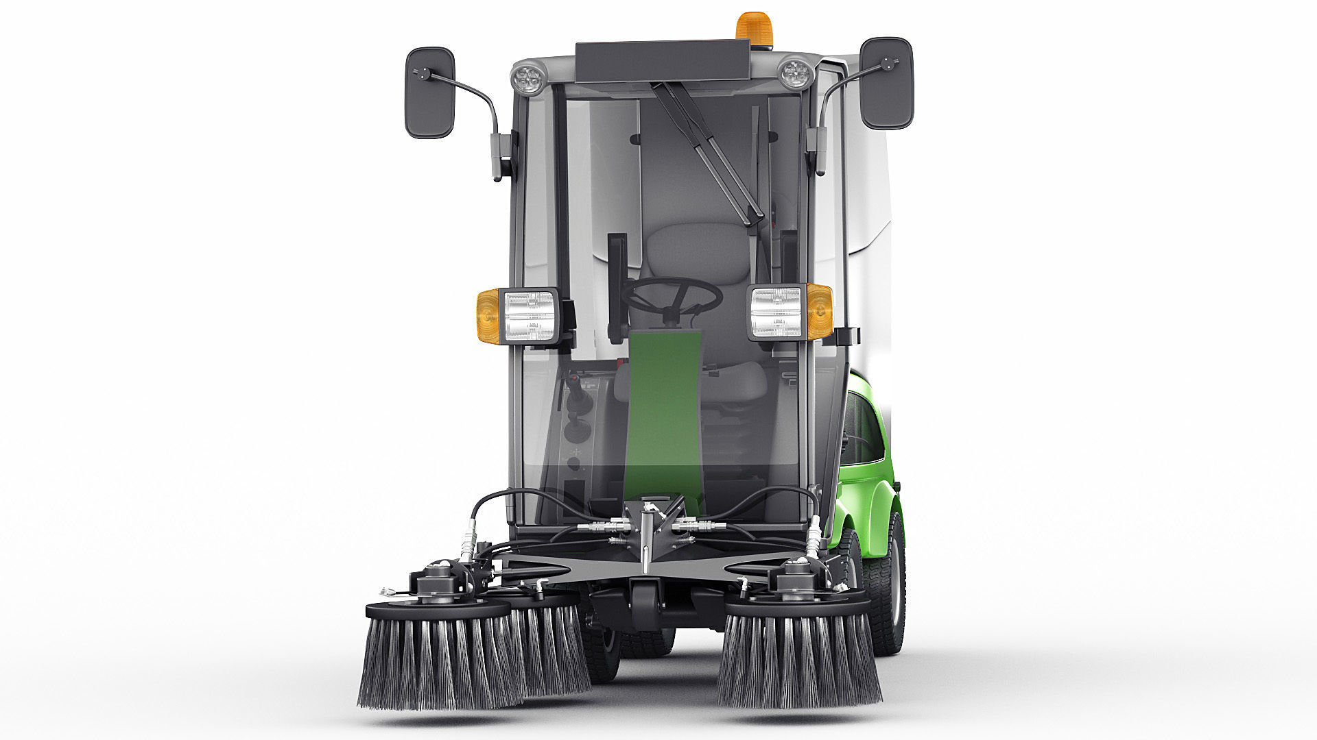 Compact Street Sweeper 3D model | CGTrader
