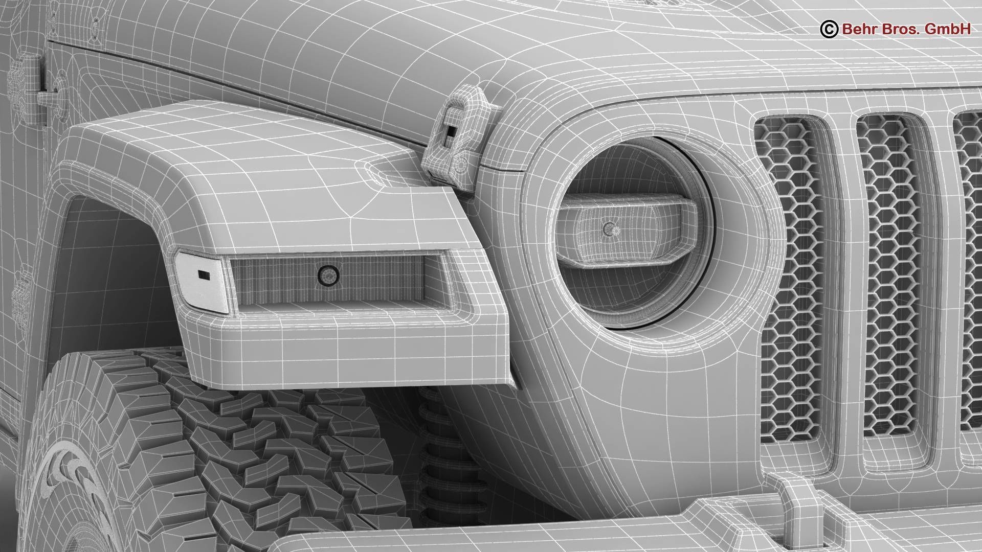 Jeep Wrangler Rubicon 4 Door 2018 3D model animated | CGTrader
