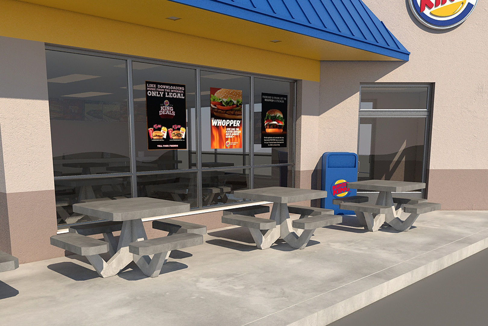 Fast Food Court Collection 3D model | CGTrader