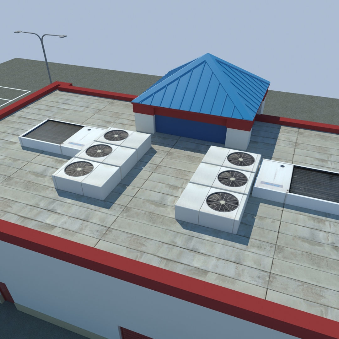 Fast Food Court Collection 3D model | CGTrader