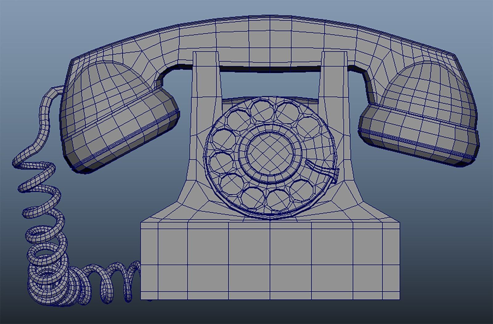 Telephone old fashioned free 3D model | CGTrader