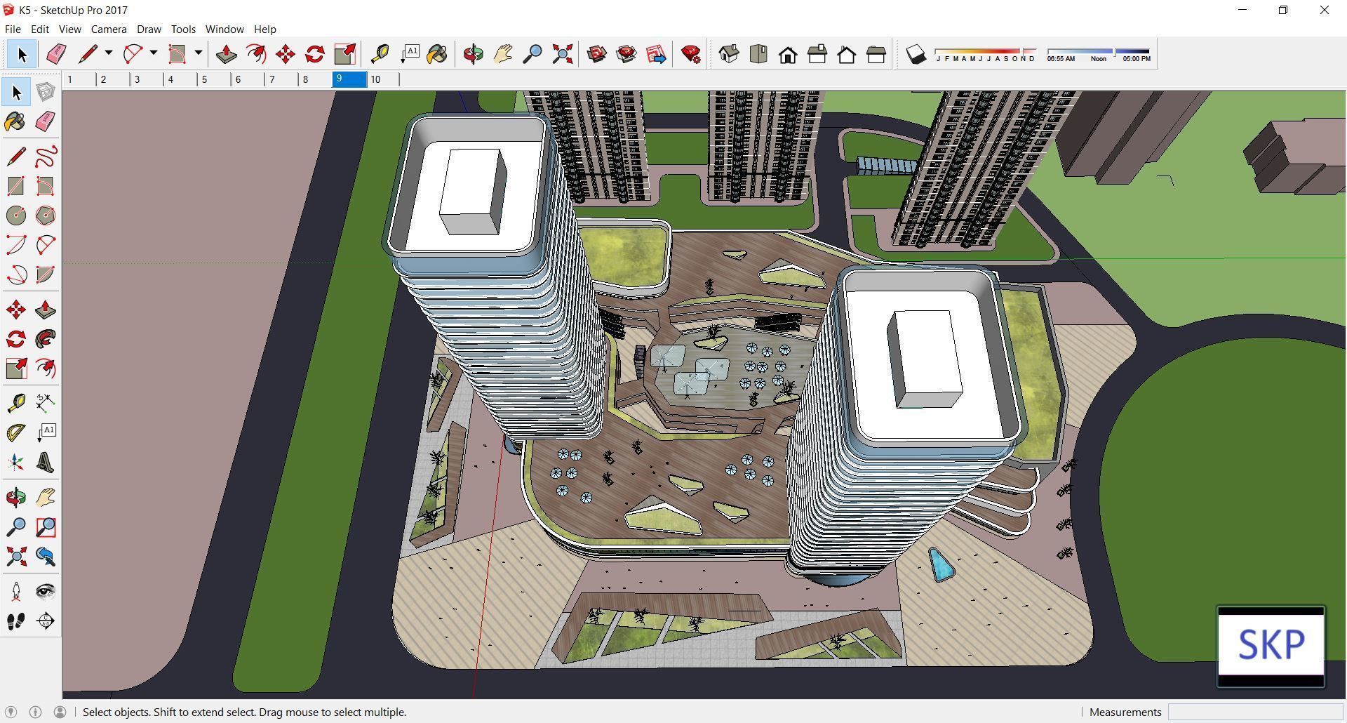 Sketchup Commercial Complex K5 3D model | CGTrader