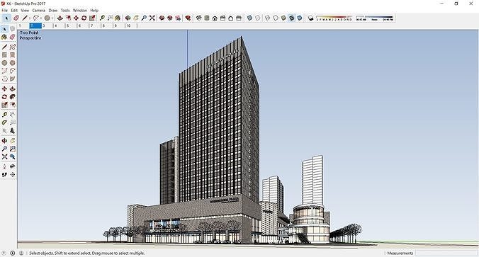 Sketchup Commercial Complex K6 3D model | CGTrader