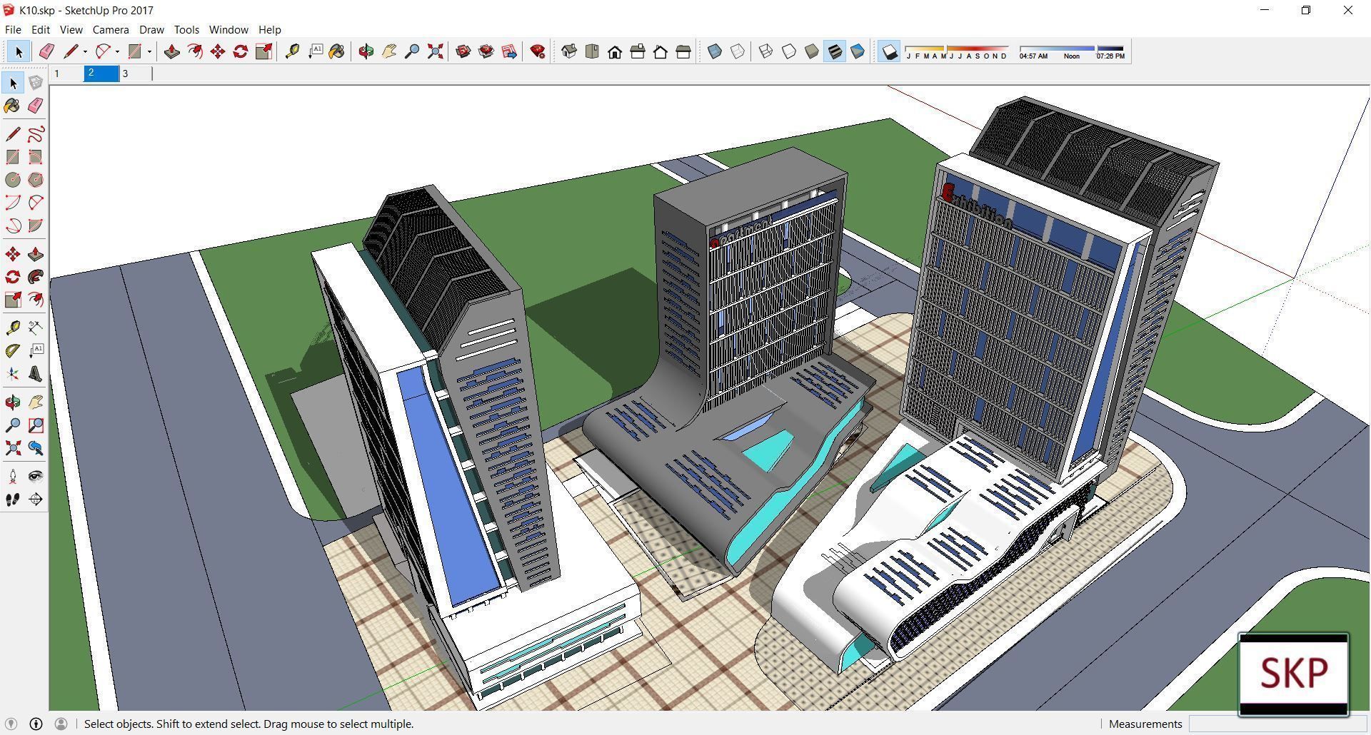 Sketchup Commercial Complex K10 3D model | CGTrader
