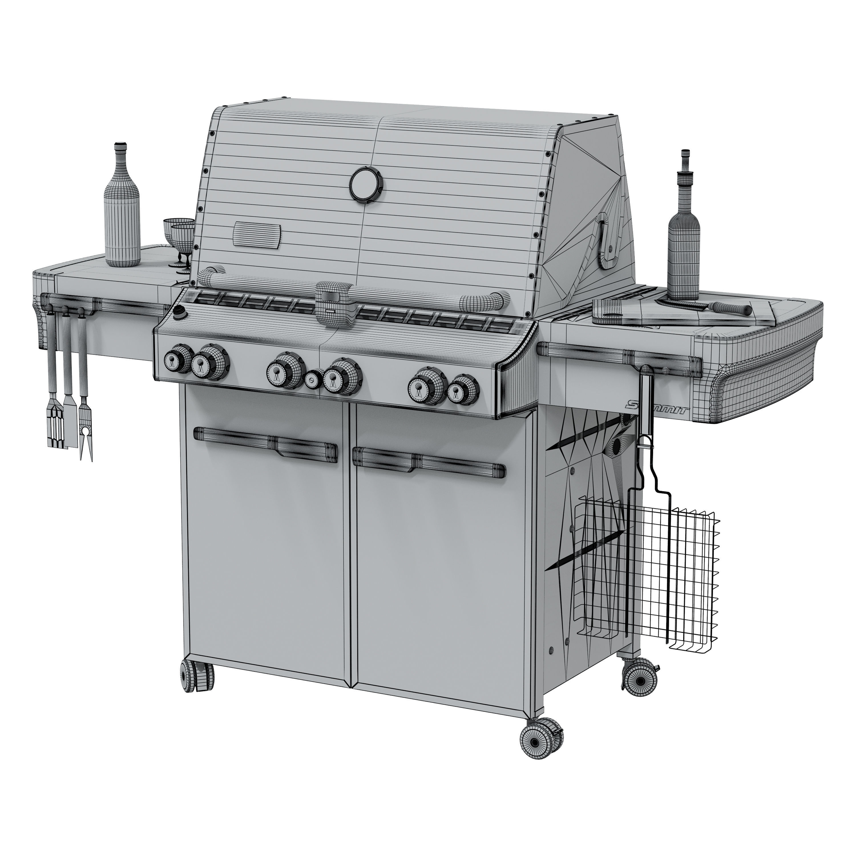 Weber Summit S-470 gas grill 3D model | CGTrader
