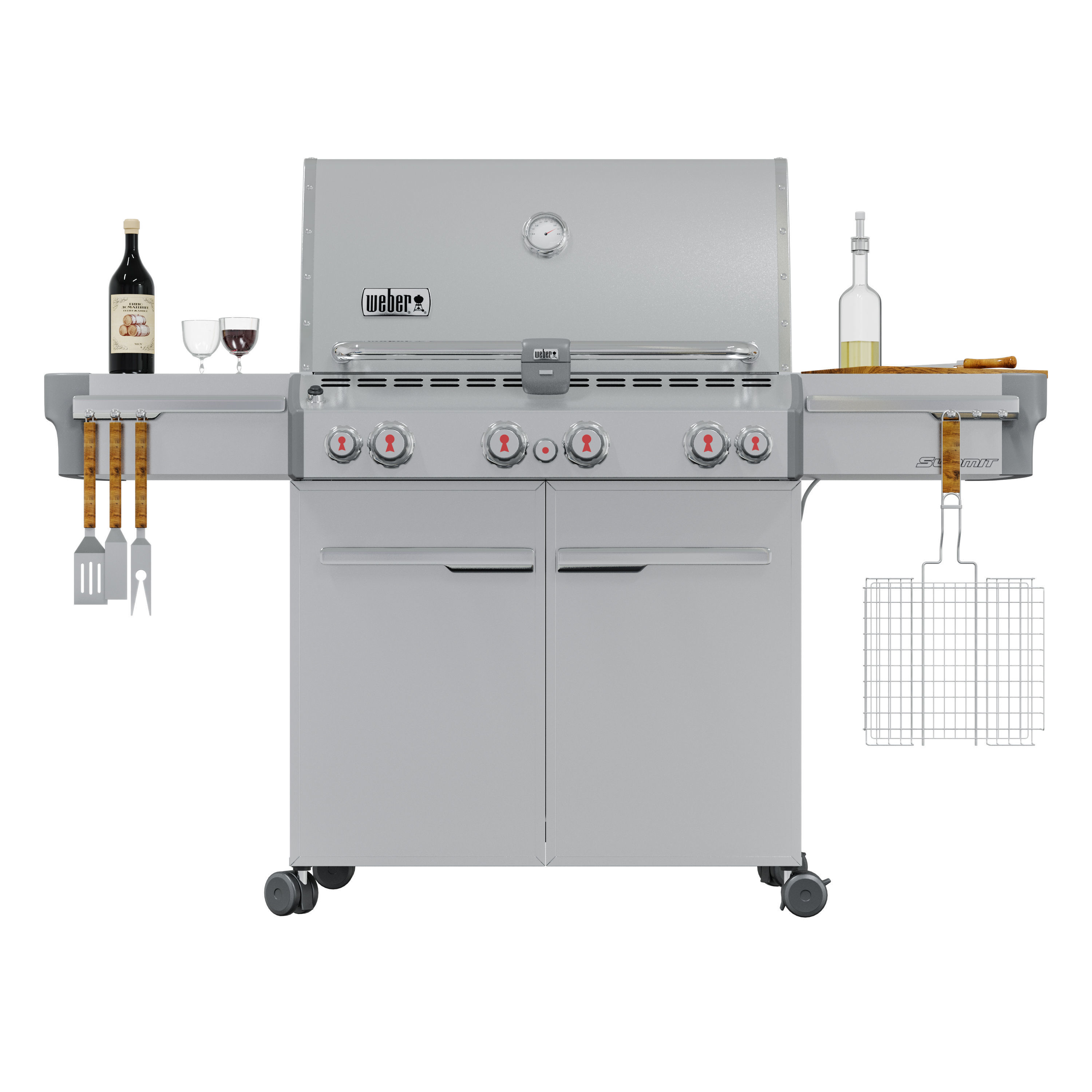 Weber Summit S-470 gas grill 3D model | CGTrader