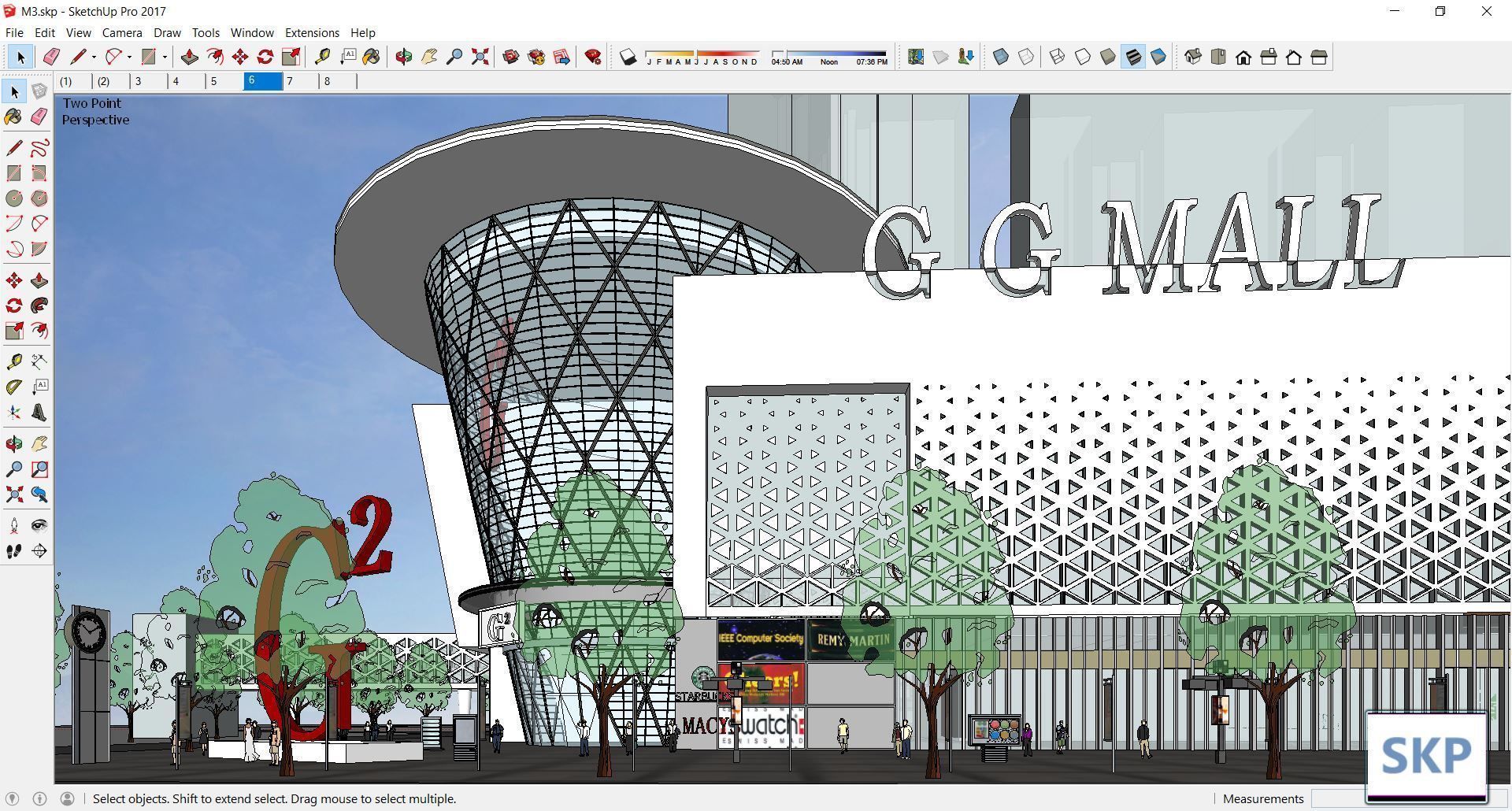 Sketchup Commercial Complex M3 3D model | CGTrader