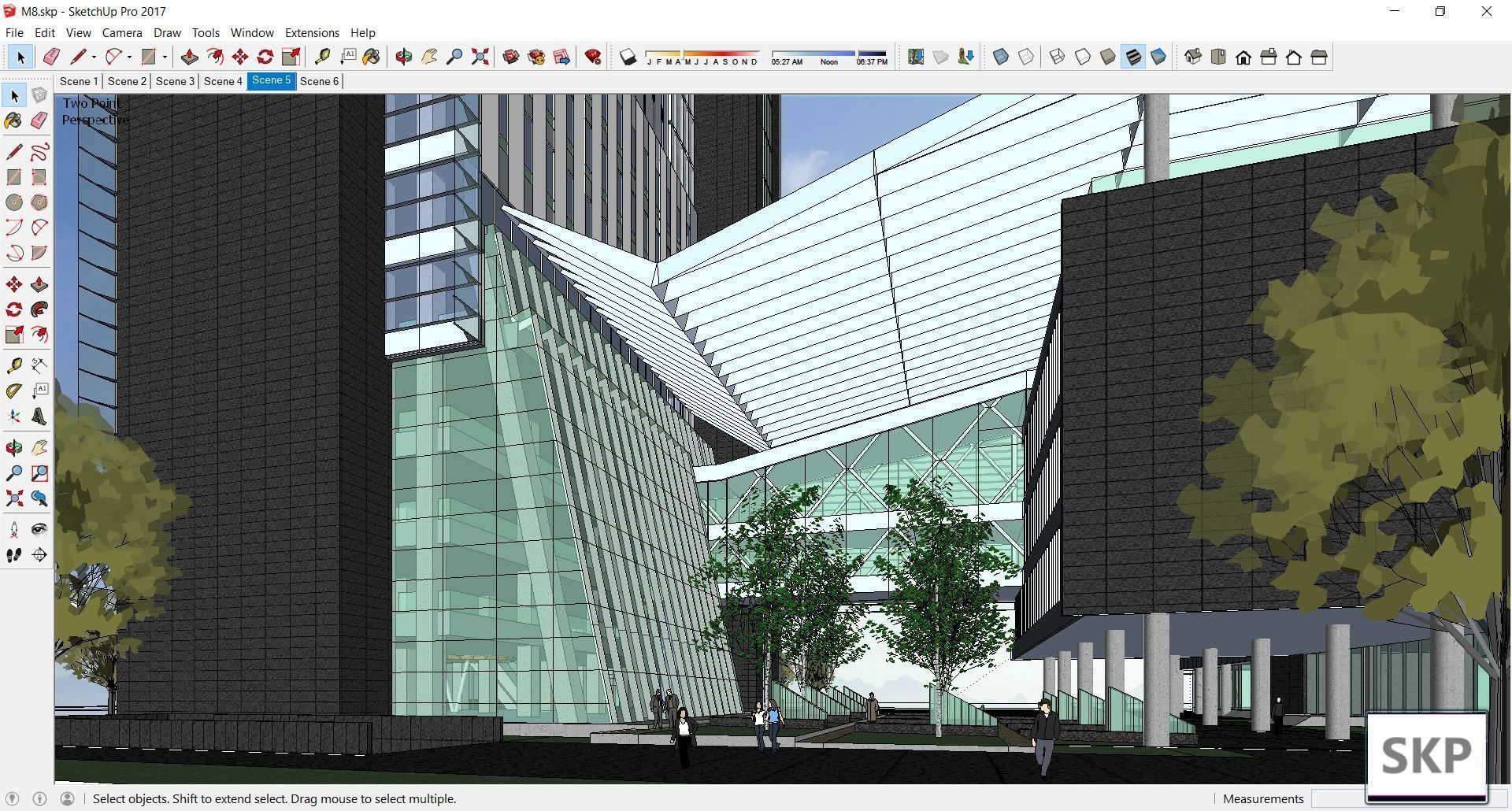 Sketchup Commercial Complex M8 3D model | CGTrader