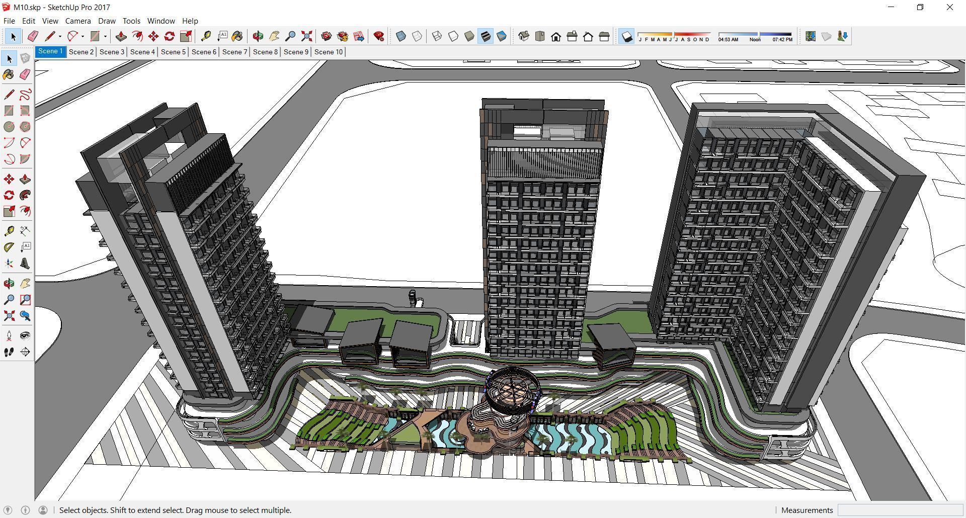 Sketchup Commercial Complex M10 3D model | CGTrader