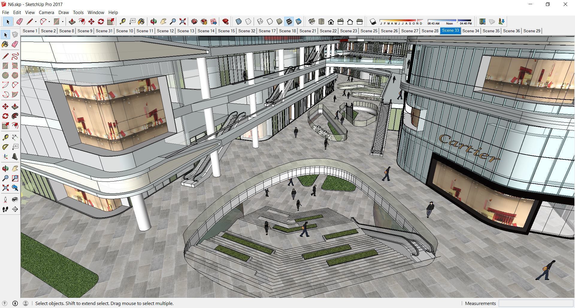 Sketchup Commercial Complex N6 3D model | CGTrader