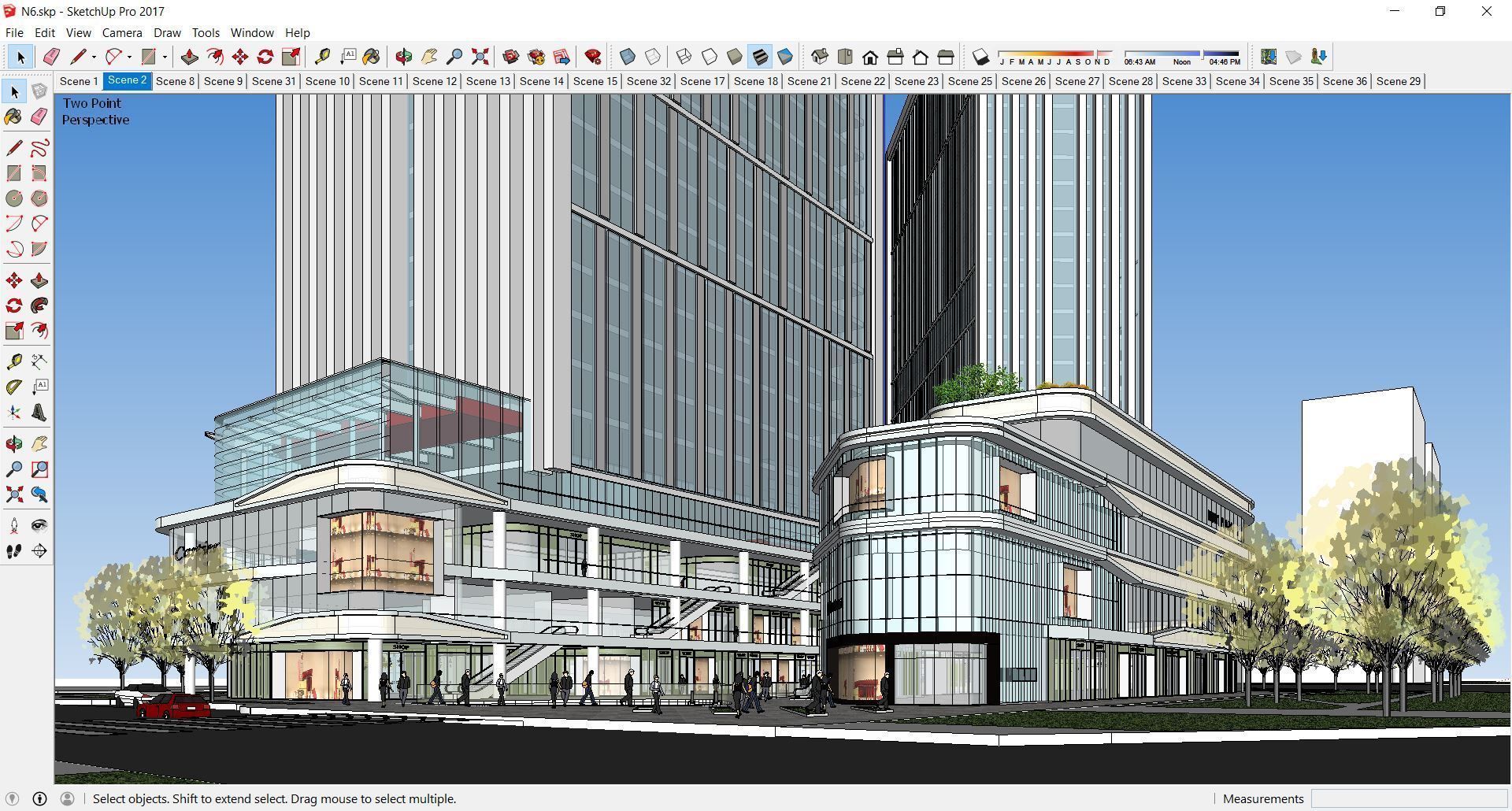 Sketchup Commercial Complex N6 3D model | CGTrader