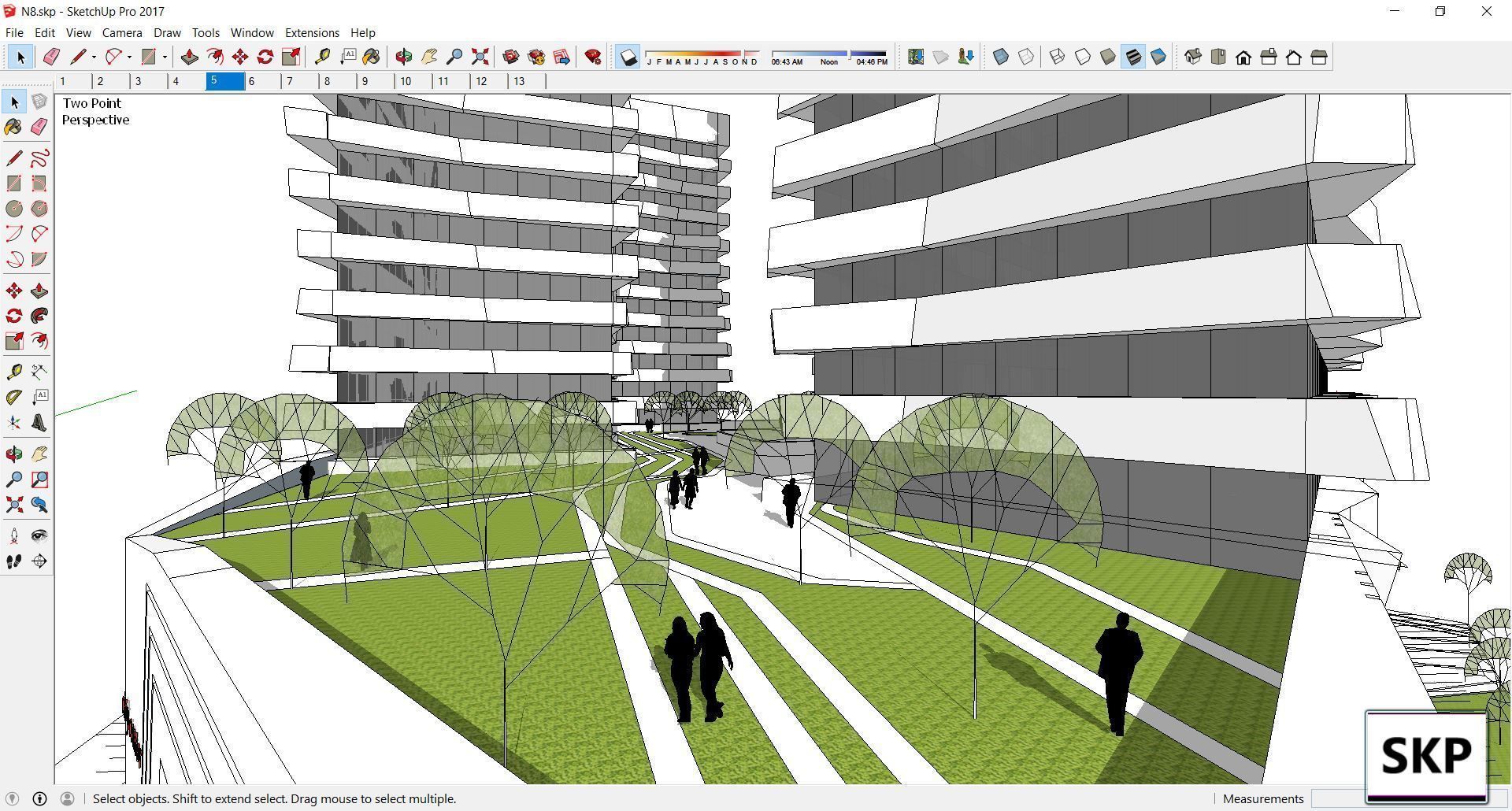 Sketchup Commercial Complex N8 3D model | CGTrader