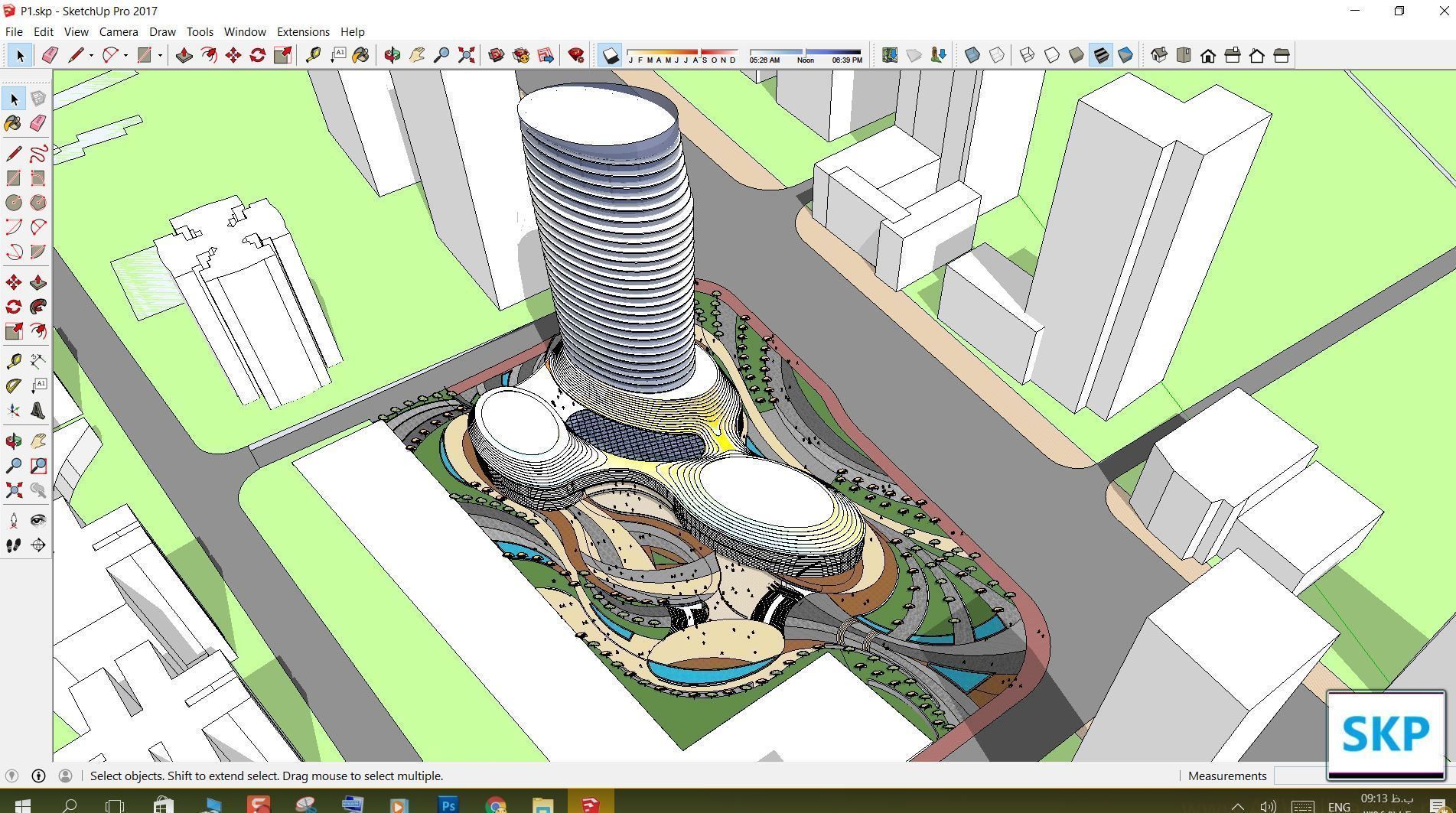 Sketchup Commercial Complex P1 3D model | CGTrader