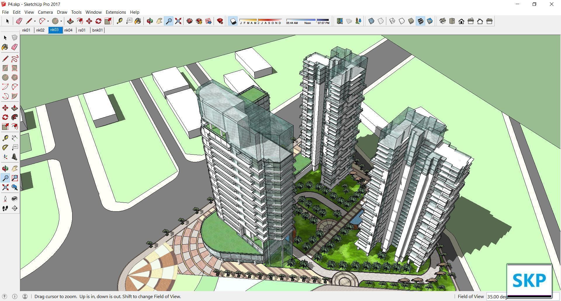 Sketchup Commercial Complex P4 3D model | CGTrader