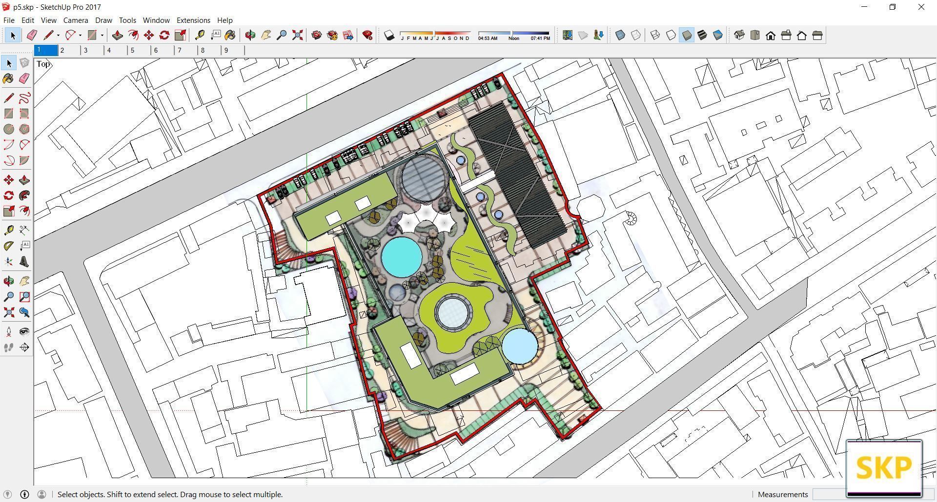 Sketchup Commercial Complex P5 3D model | CGTrader