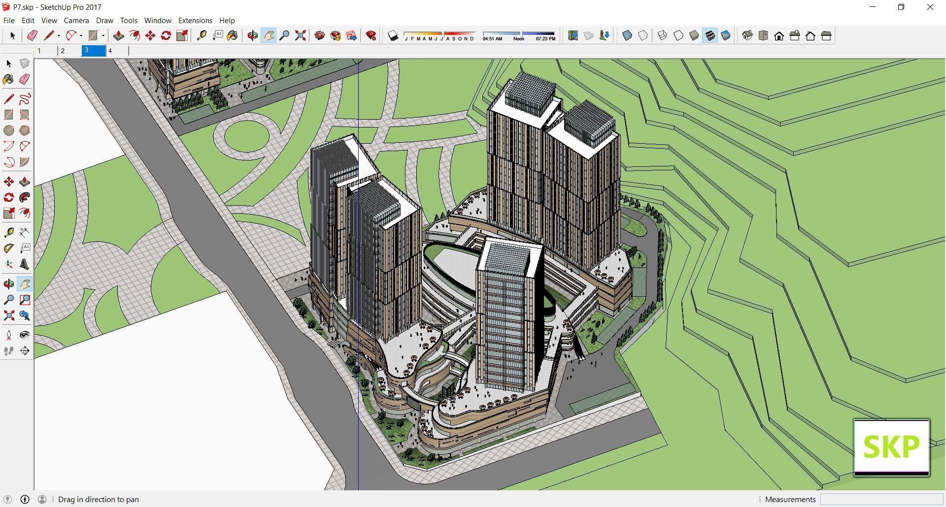 Sketchup Commercial Complex P7 3D model | CGTrader