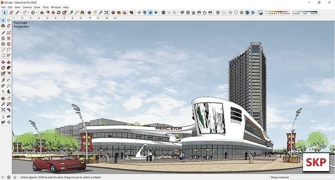 Sketchup Commercial Complex Q1 3D model | CGTrader