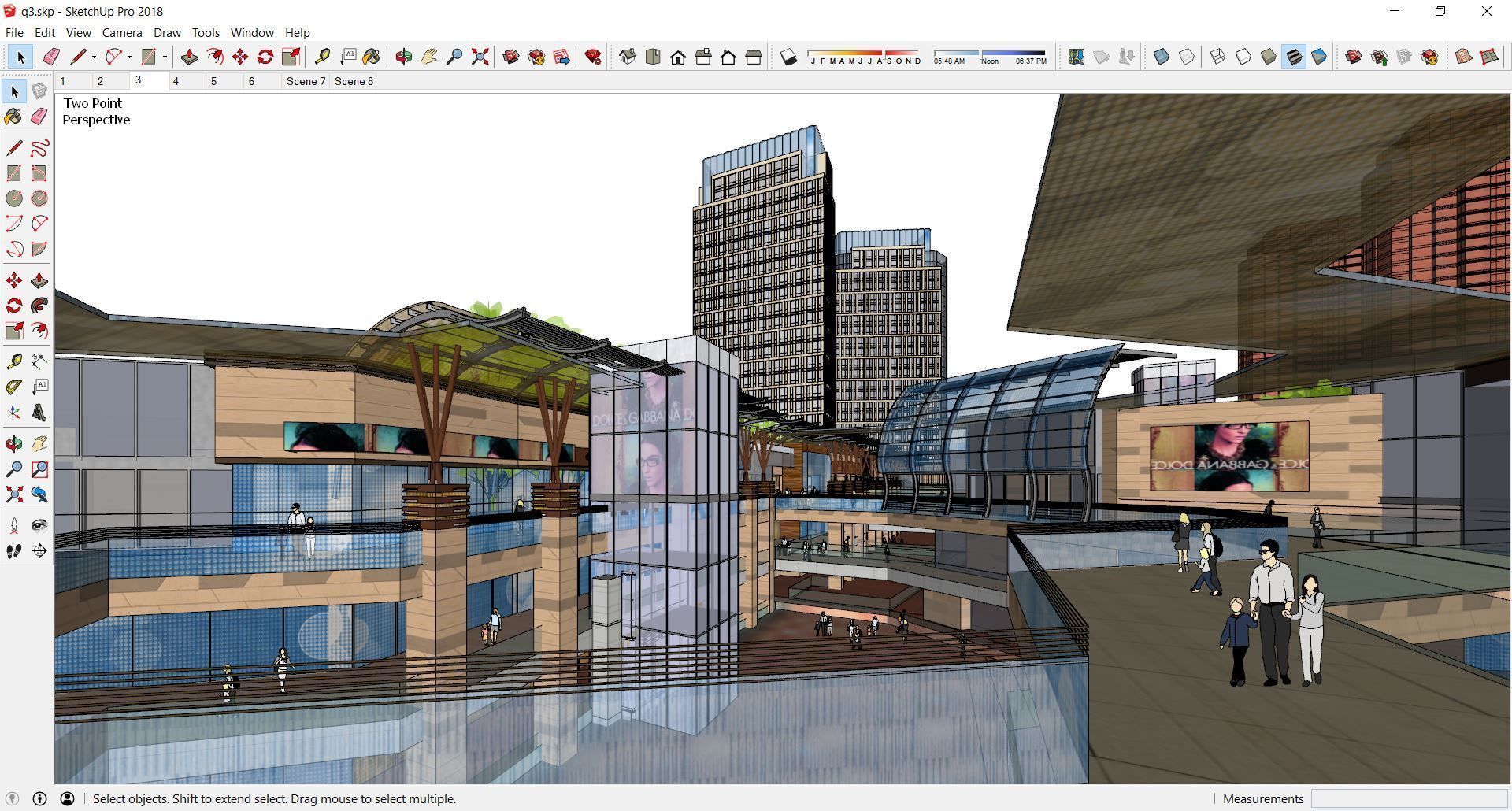 Sketchup Commercial Complex Q3 3D model | CGTrader