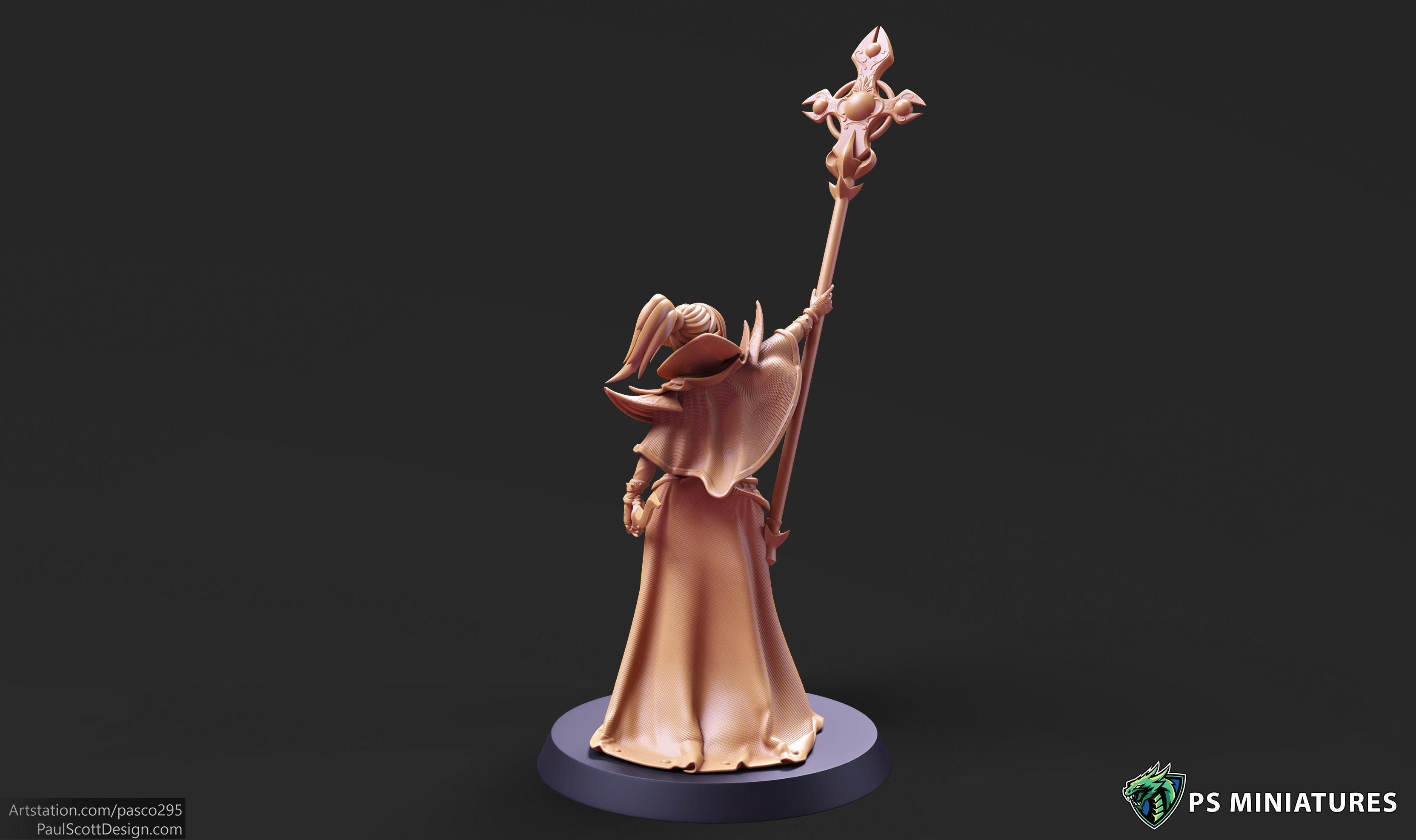 Drow Cleric Pose 3 - 4 Variants and Pinup 3D model 3D printable | CGTrader