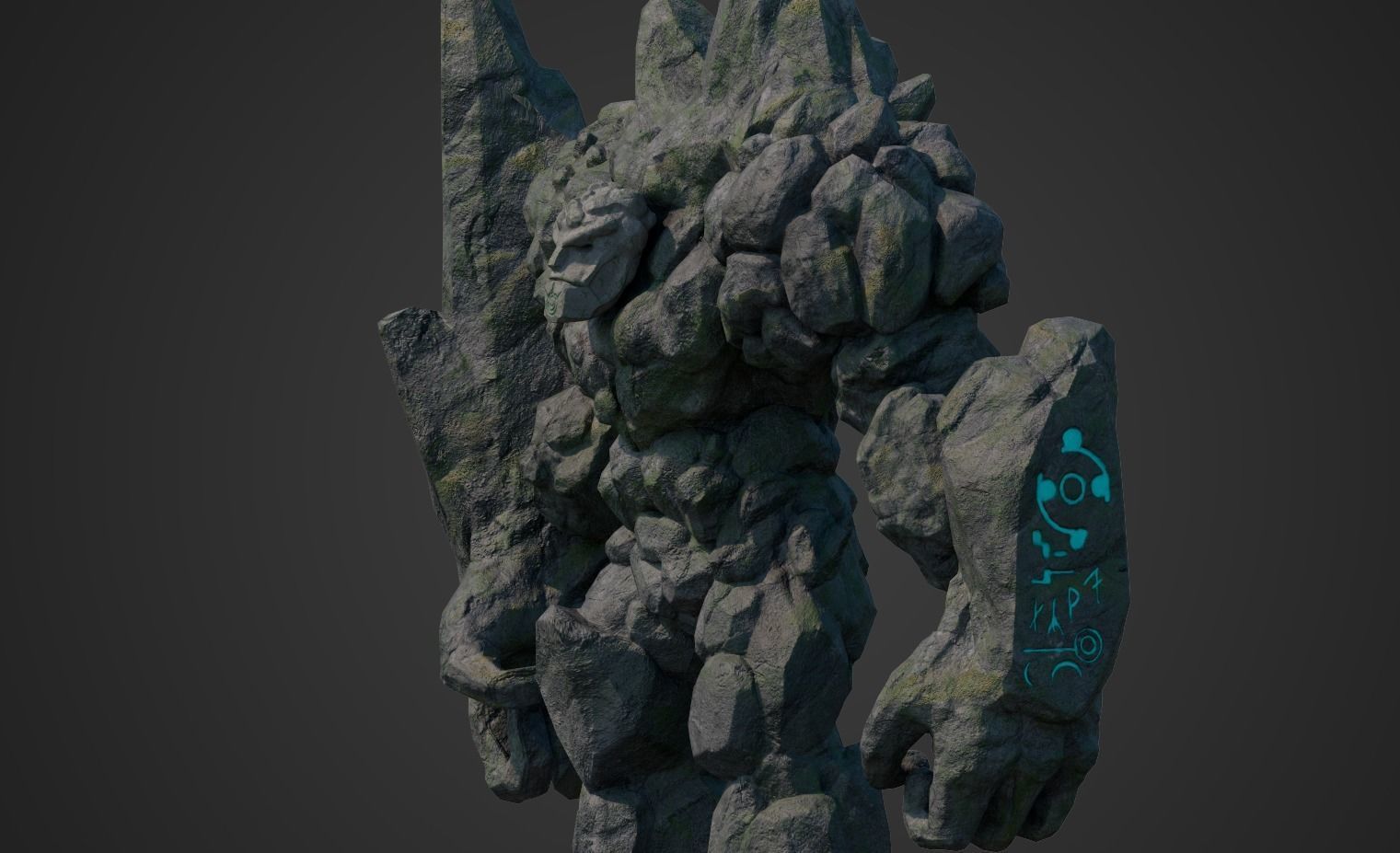 3D model Stone golem VR / AR / low-poly | CGTrader