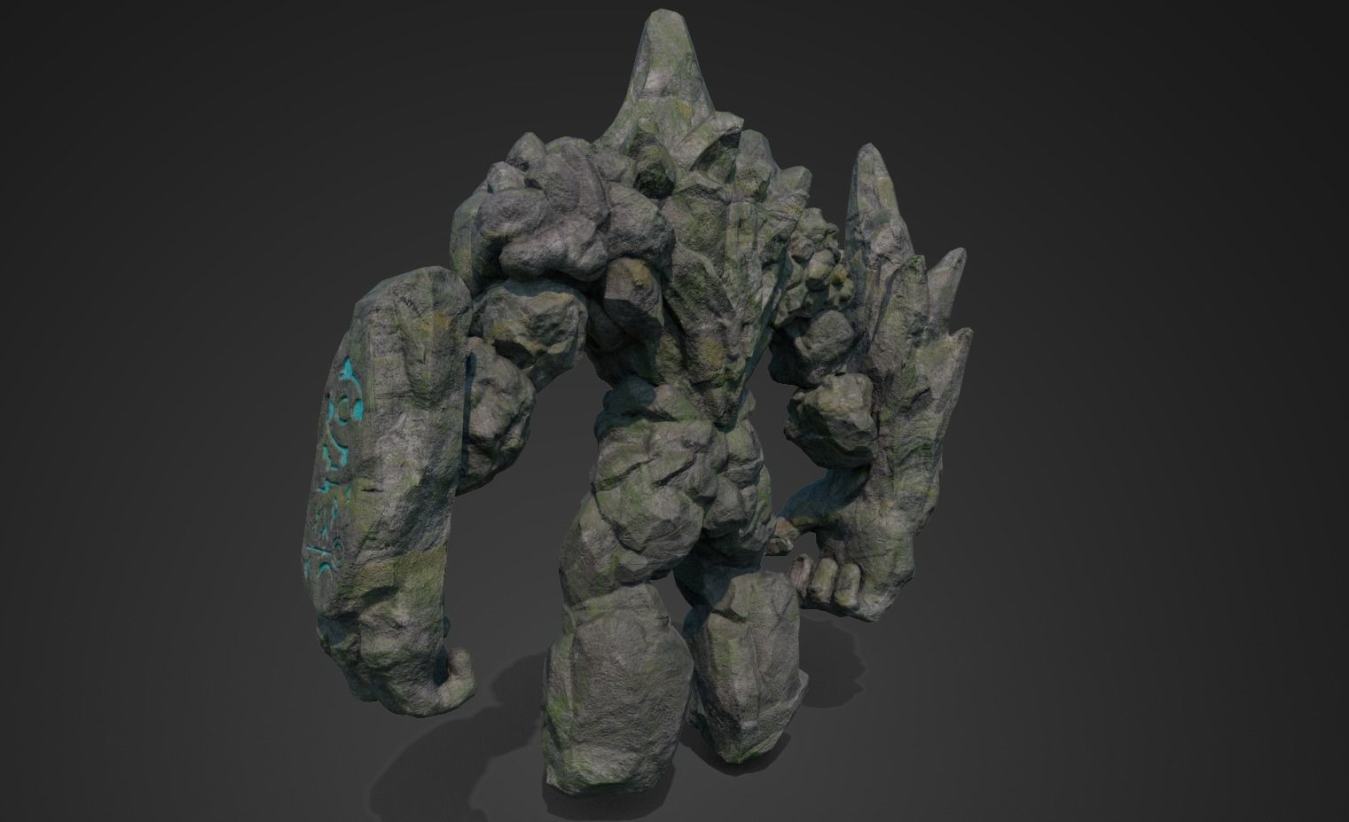 3D model Stone golem VR / AR / low-poly | CGTrader