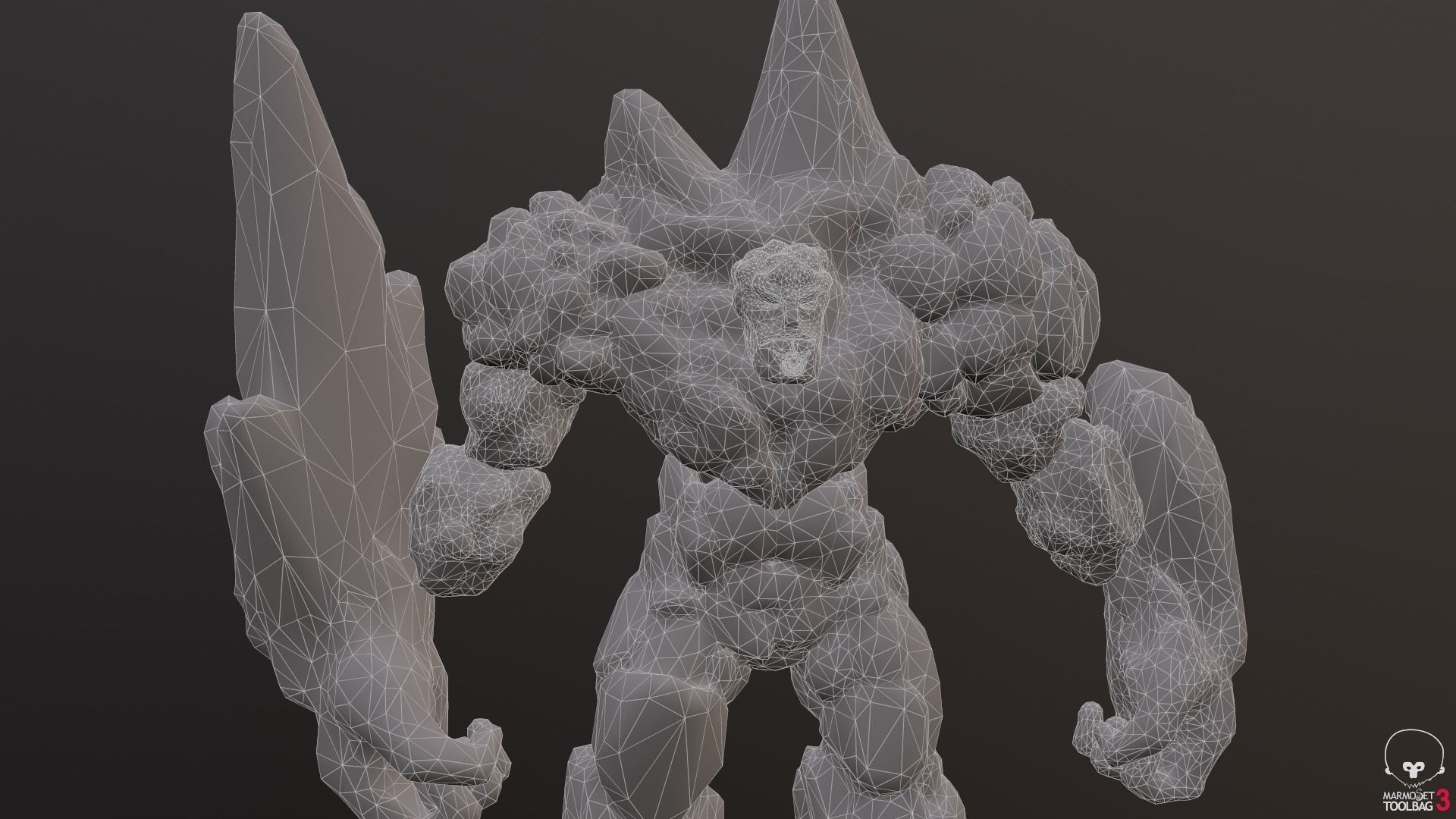3D model Stone golem VR / AR / low-poly | CGTrader