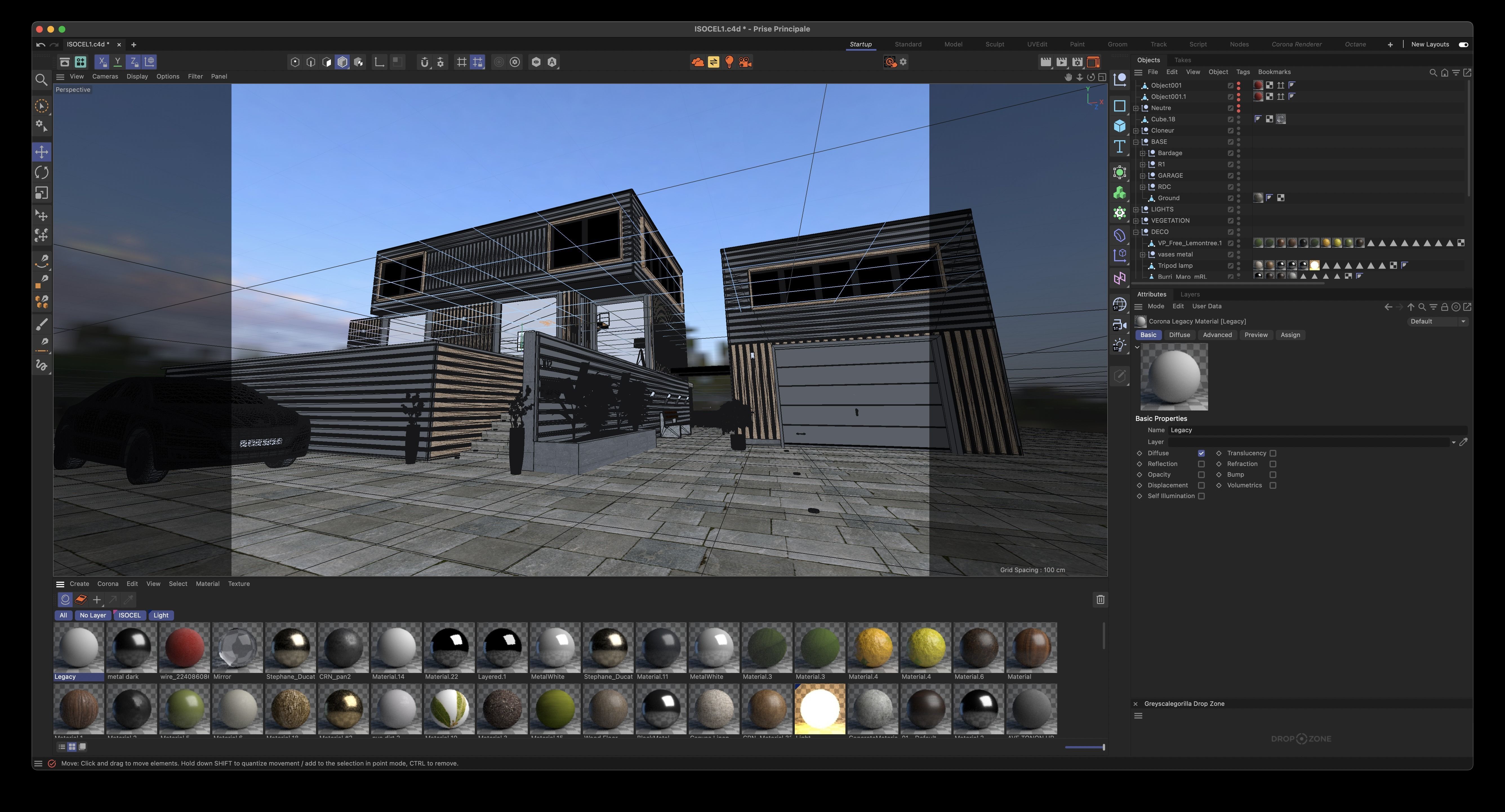 Modern House Cinema 4D Corona Render 3D model | CGTrader