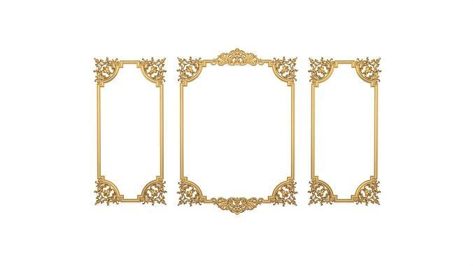 Plaster decorative frame 3d mode 012 3D model | CGTrader
