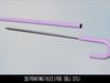 One Piece - Brooks Soul Solid sword cane 3D model 3D printable | CGTrader