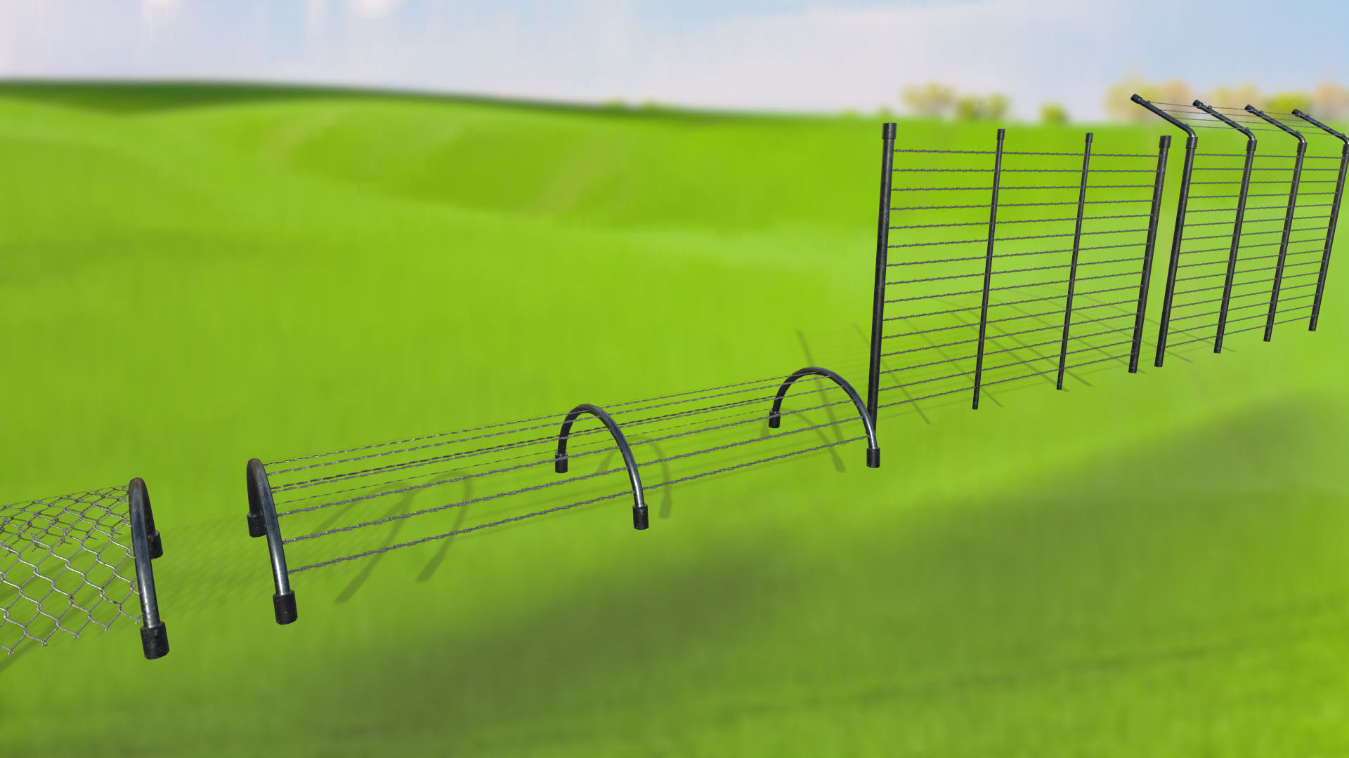 3D model Netting Mesh Fence Kit VR / AR / low-poly | CGTrader