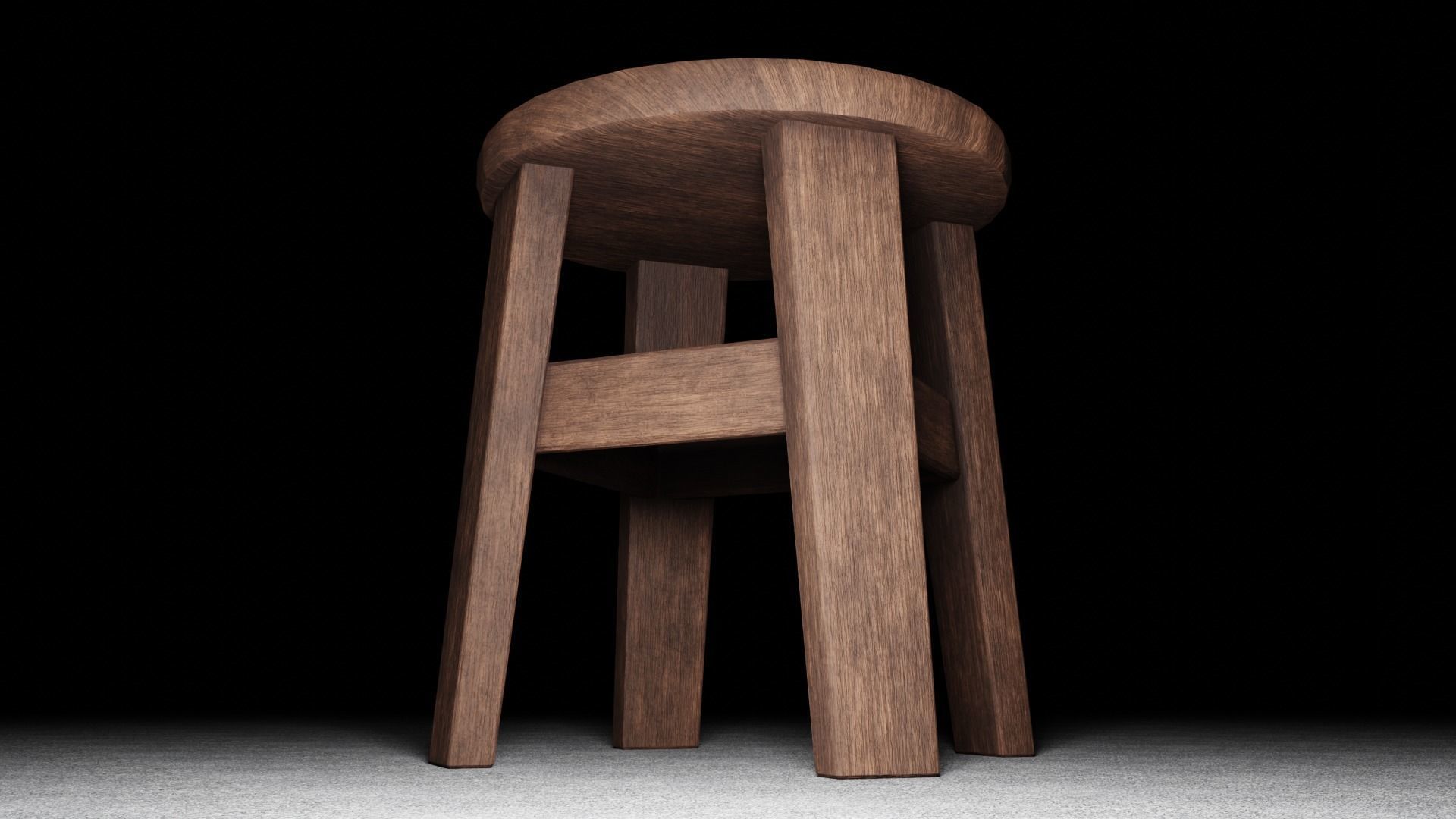 3D model Medieval Stool - Game Ready VR / AR / low-poly | CGTrader